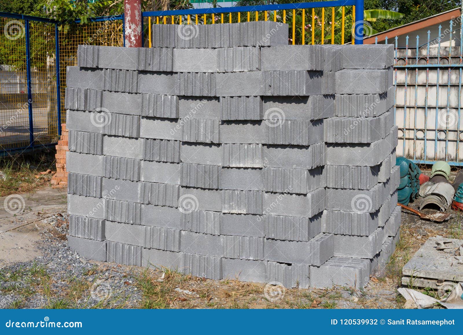Concrete Cinder Block Demolition Royalty-Free Stock Photo ...