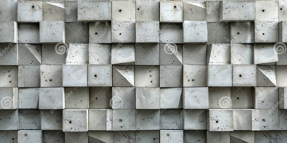 Gray Concrete Cube Wall Pattern with Subtle Lighting Stock Photo ...