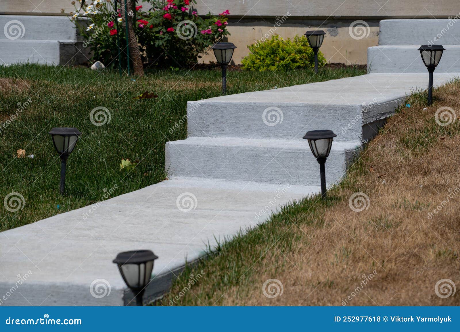 Gray Concrete Steps on the Sidewalk Stock Photo - Image of detail, gray ...
