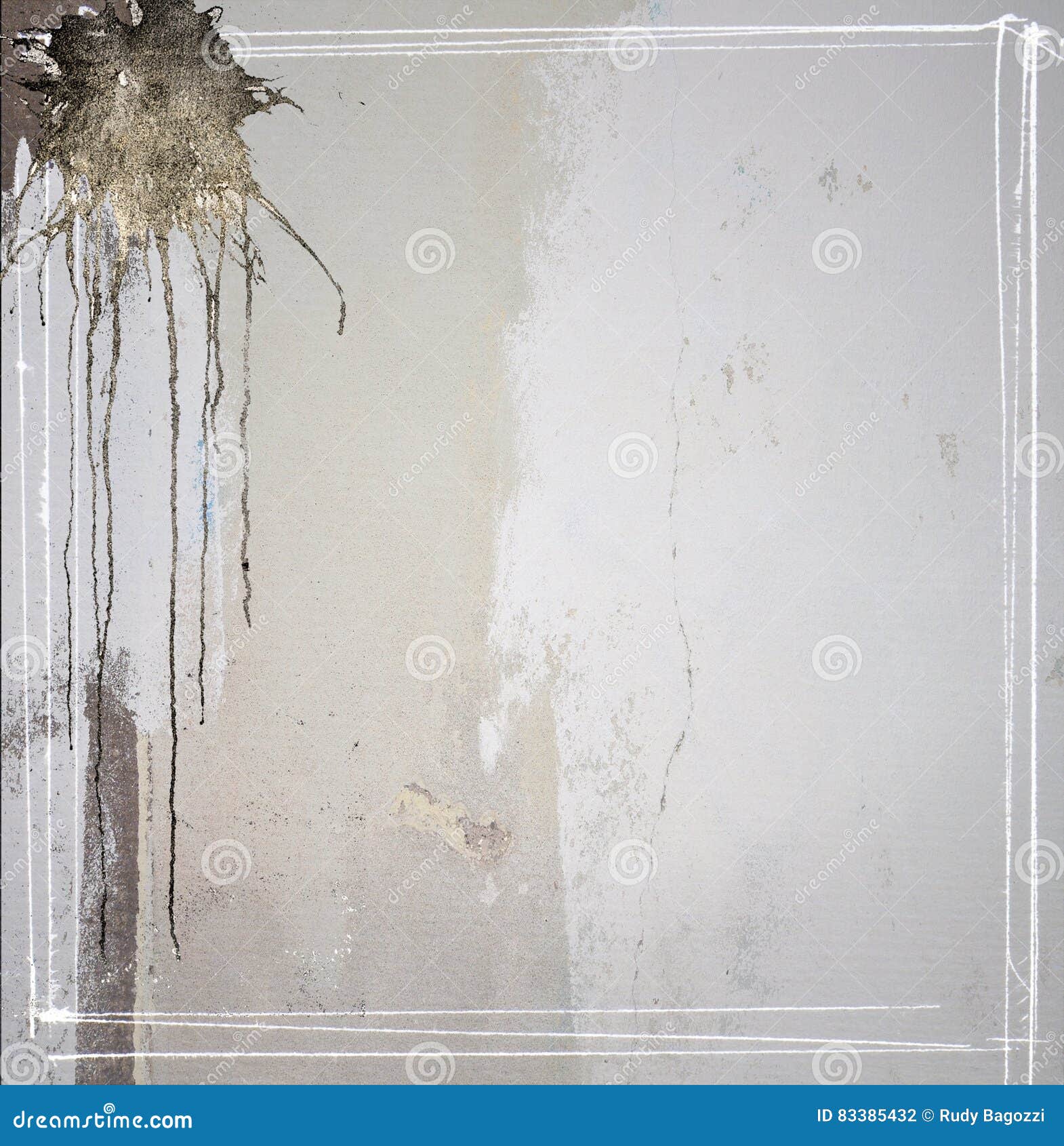 Gray Concrete Texture Background with Dripping and Borders Stock ...