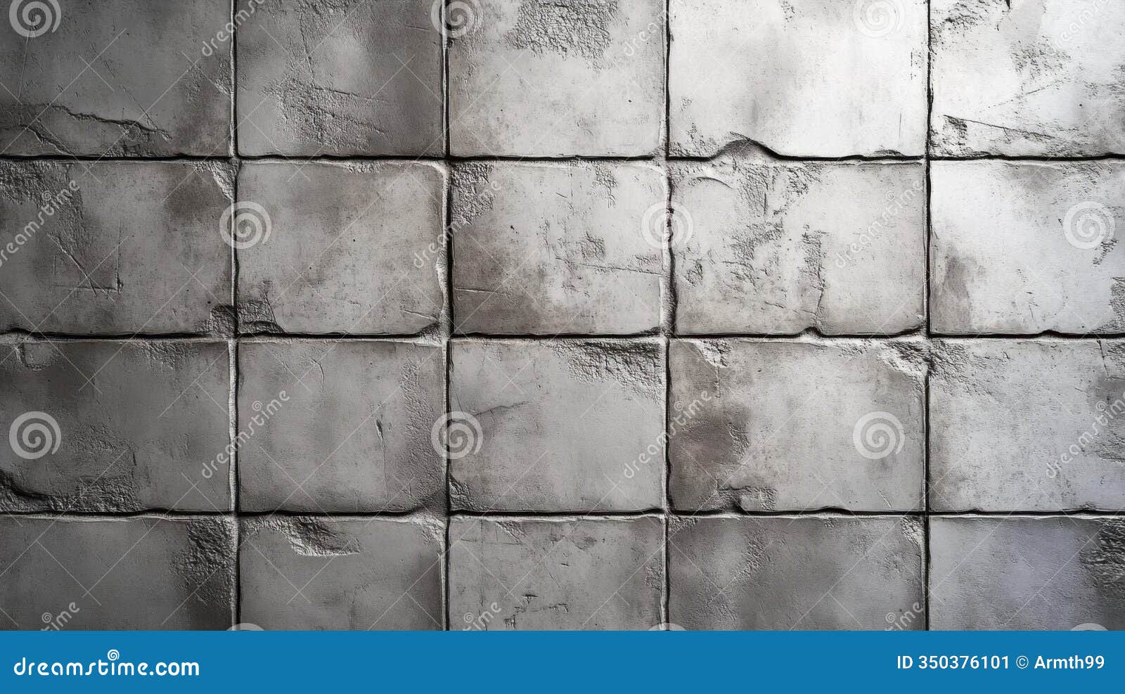 Gray Concrete Wall Shows Square Tiles with Rough Texture, Urban Design ...