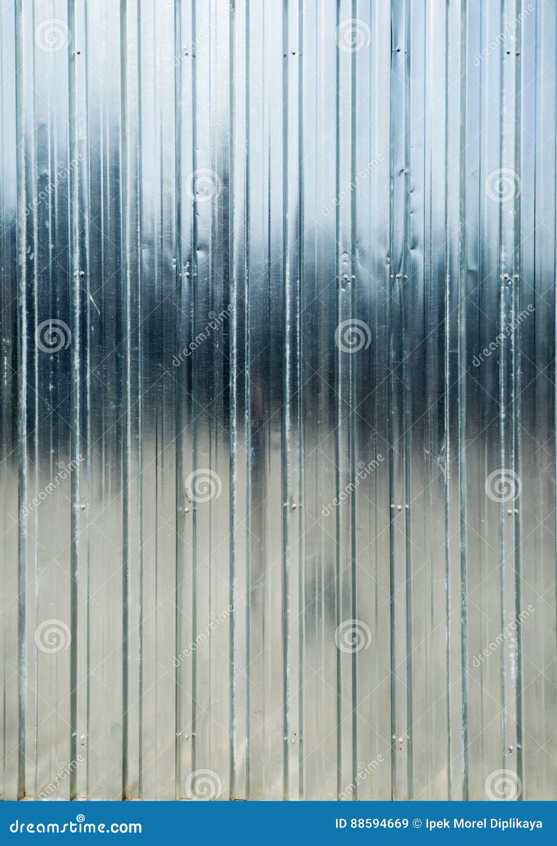 Gray Corrugated Steel Cladding on an Industrial Building Stock Image ...