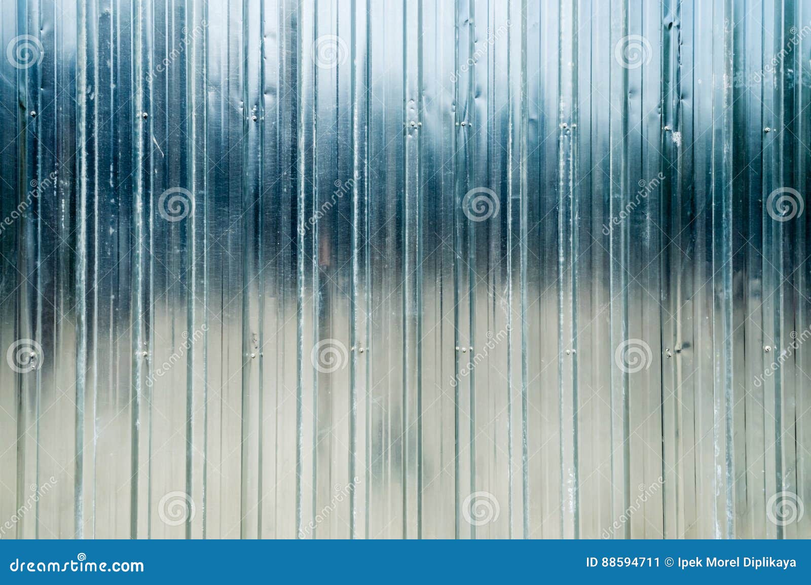Gray Corrugated Steel Cladding on an Industrial Building Stock Image ...