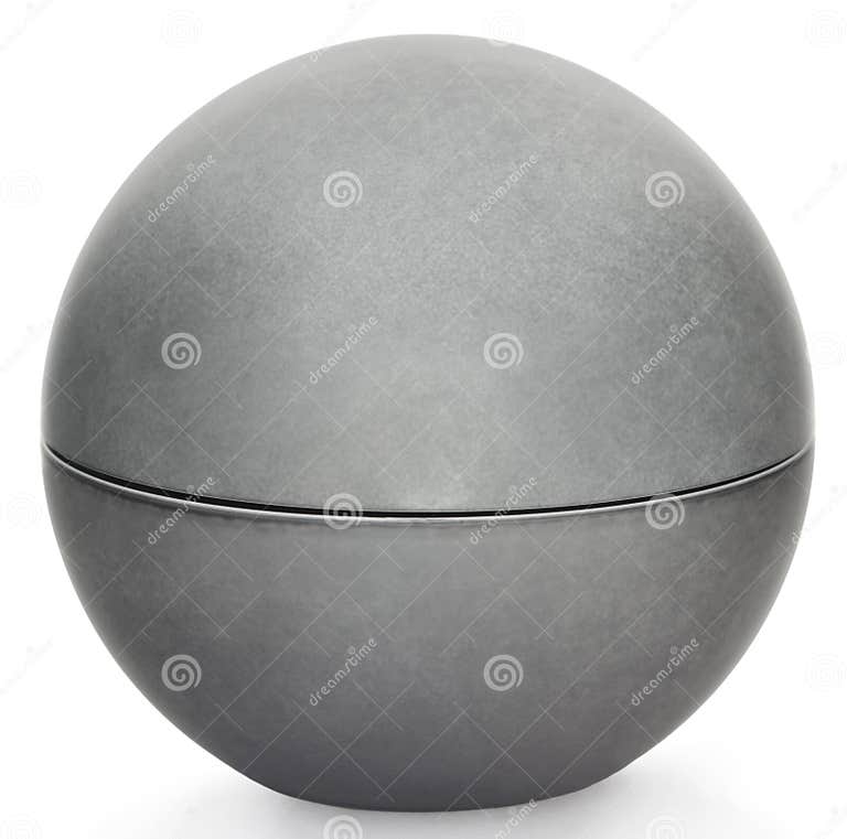 Gray Cosmetics Cream Sphere Box Stock Image - Image of silver, close ...