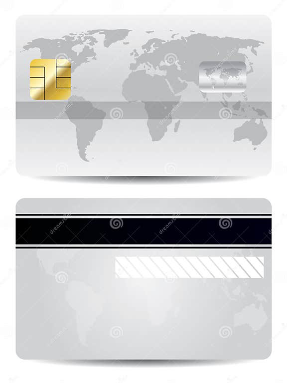 Gray credit card stock vector. Illustration of exchange - 14235531