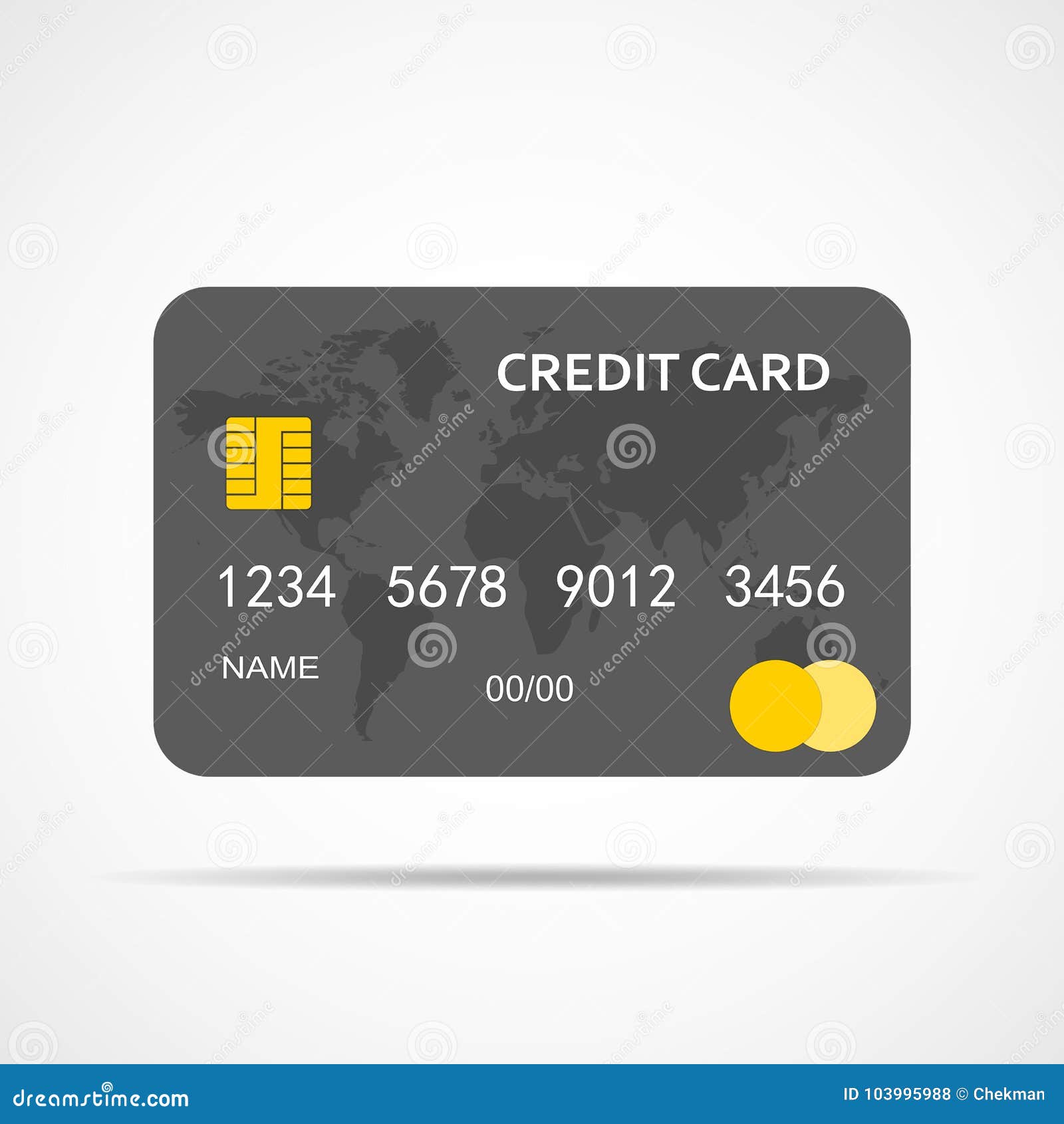 Credit Card Isolated. Vector Illustration Stock Illustration ...
