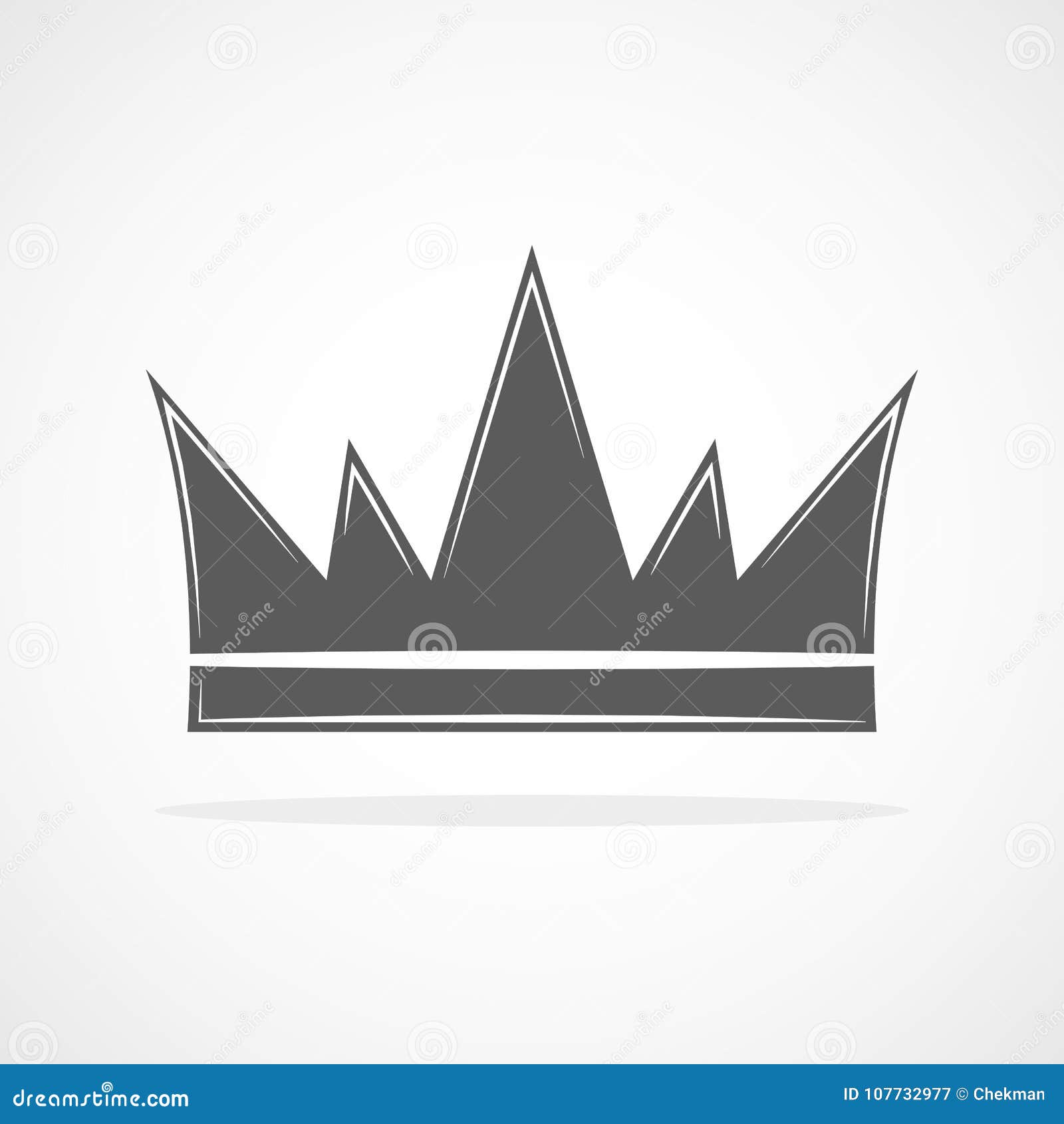 Gray Crown Icon. Vector Illustration. Stock Illustration - Illustration ...