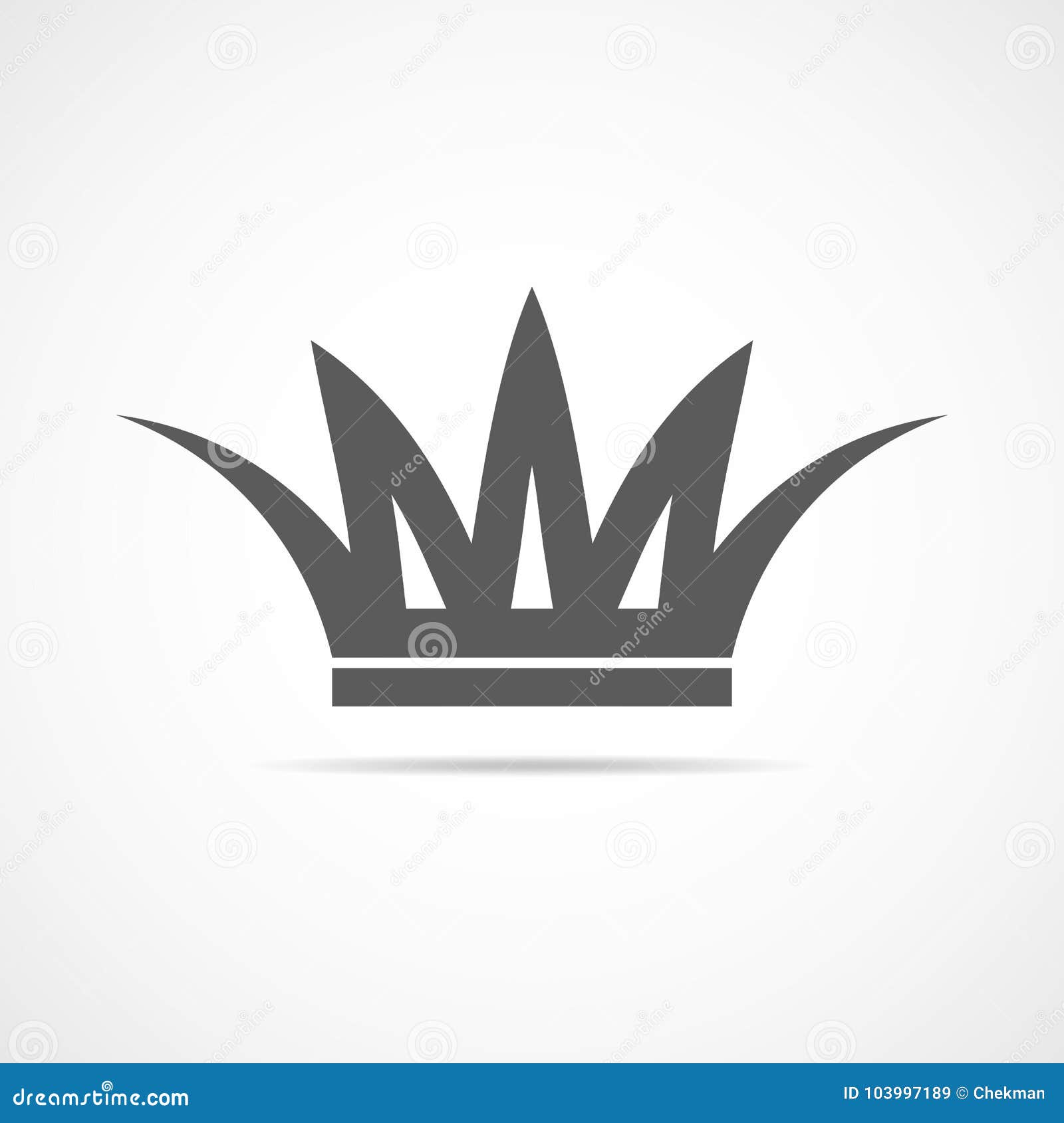 Gray Crown Icon. Vector Illustration. Stock Illustration - Illustration ...