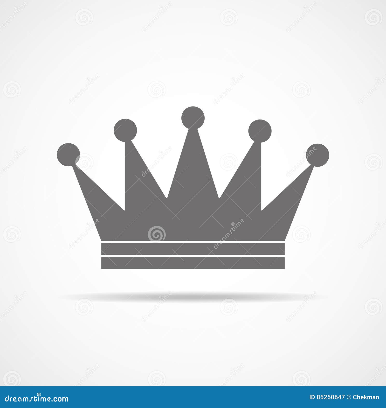 Gray Crown Icon. Vector Illustration. Stock Illustration - Illustration ...