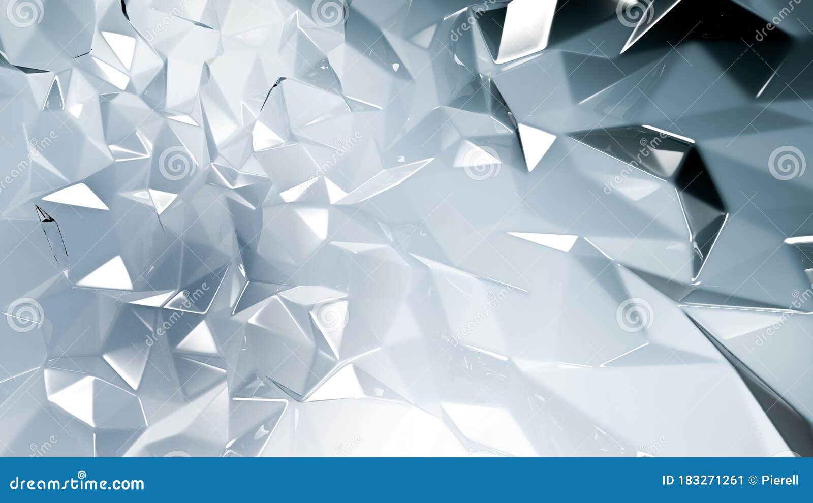 Gray Crystal Background with Triangles. 3d Illustration, 3d Rendering ...
