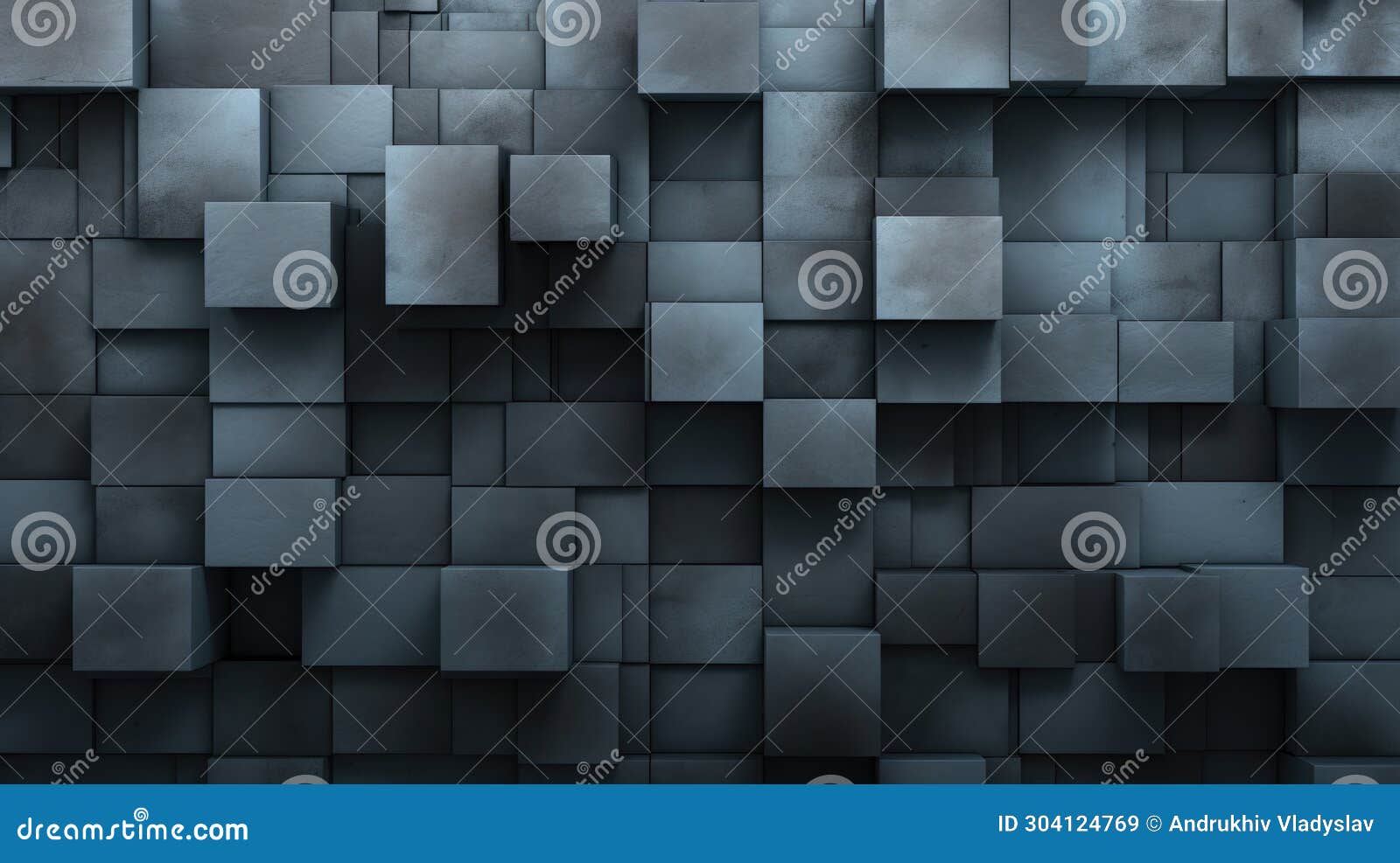 Gray Cubes Wall Background, Abstract Illustration Stock Illustration ...