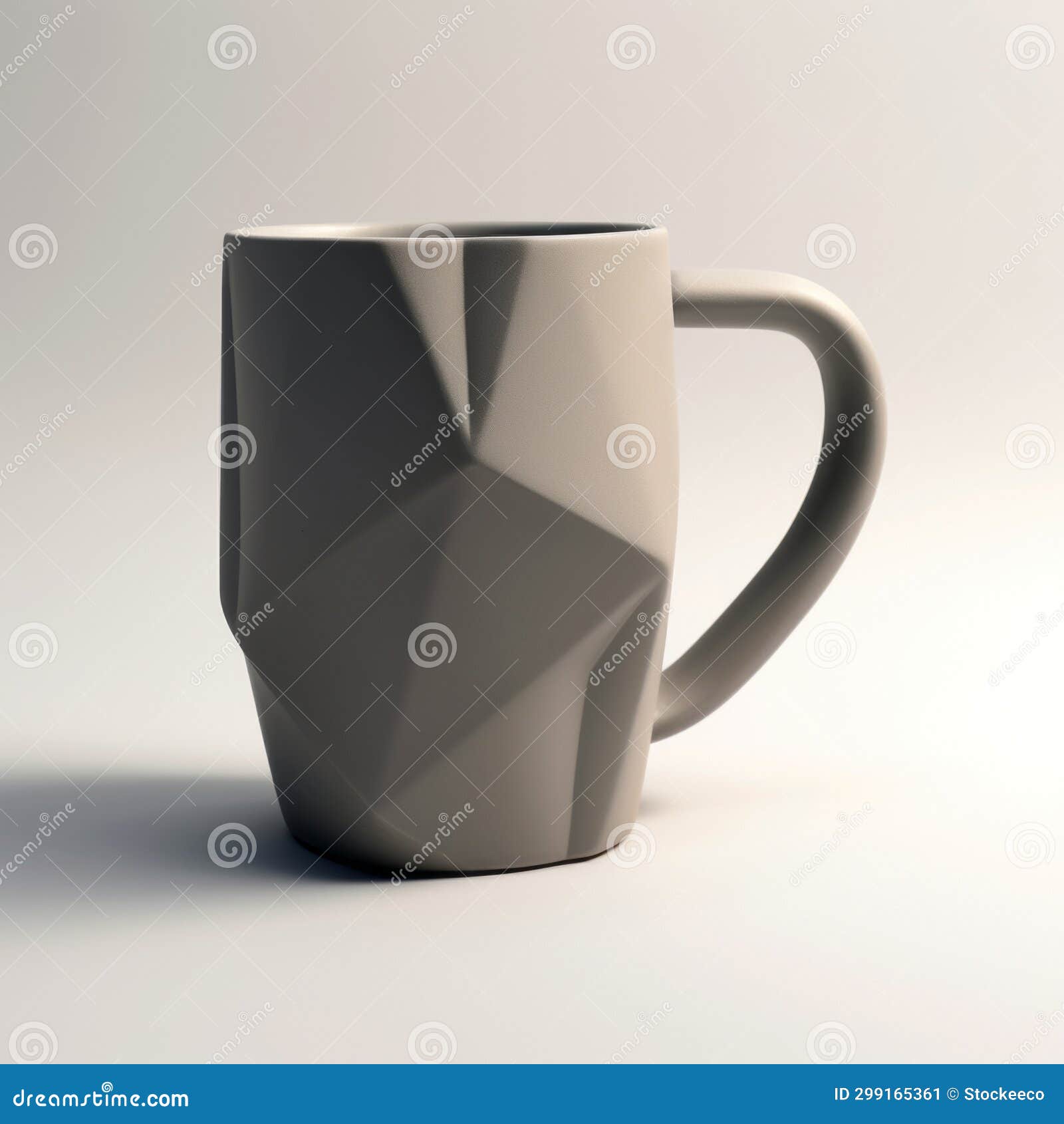 Gray Cup with Geometric Patterns - Functional Aesthetics and Minimal ...