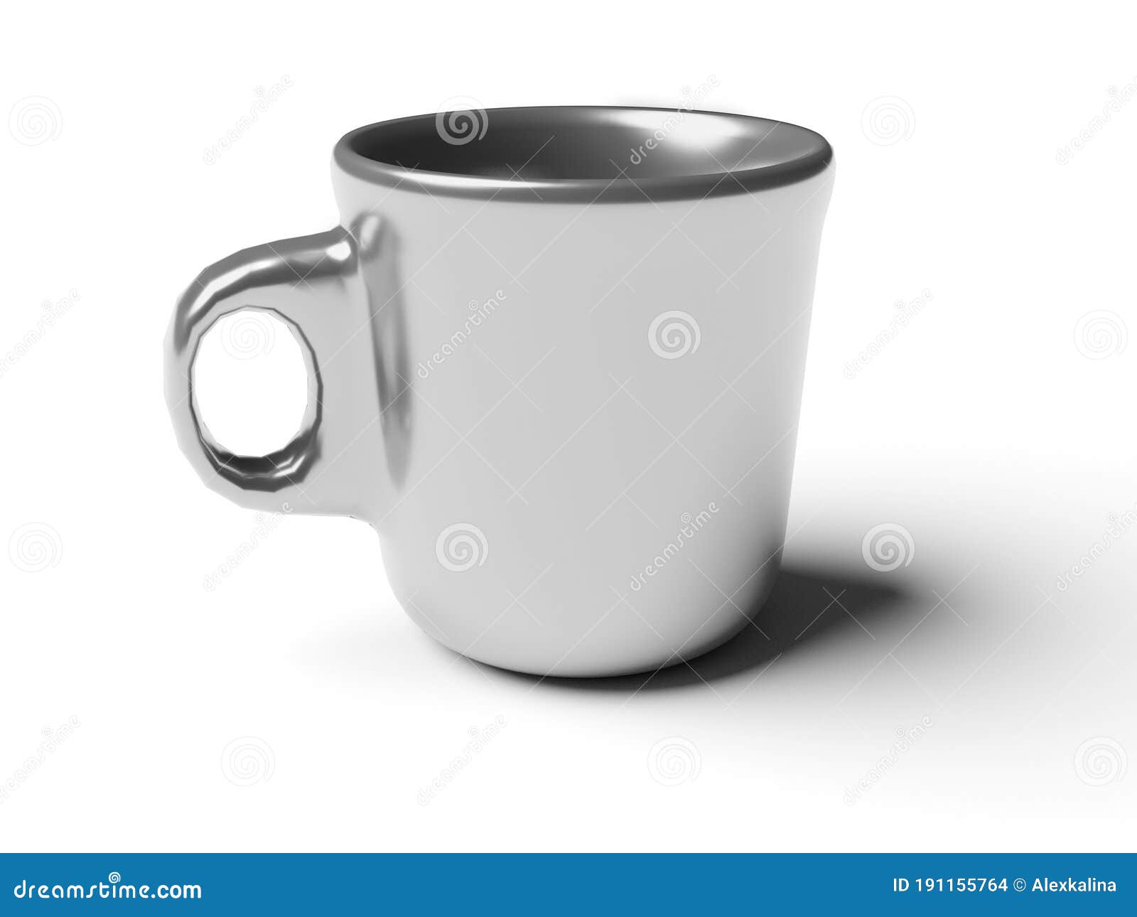 Gray Cup Isolated on a White Background Stock Illustration ...