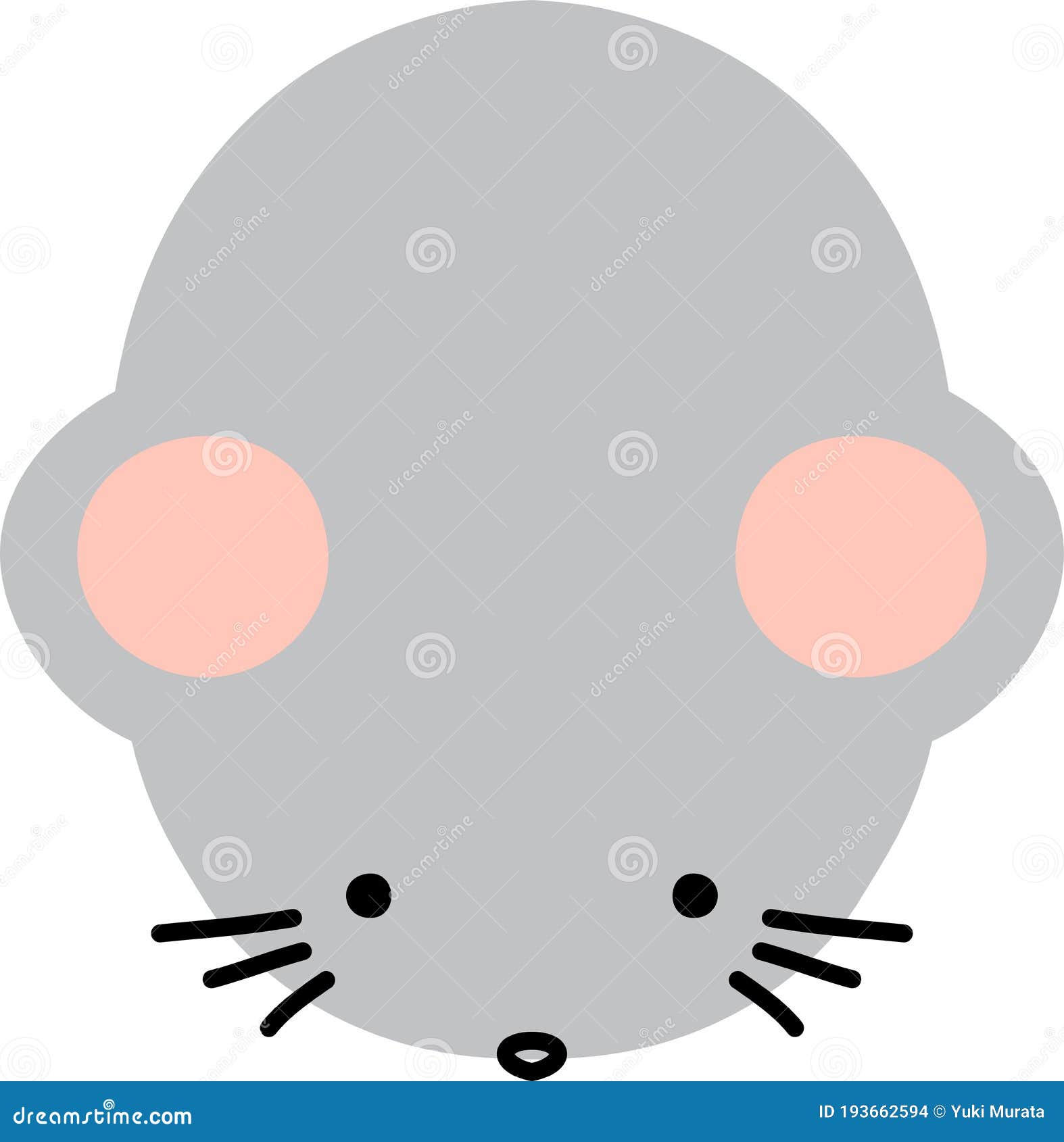 Gray Cute mouse face stock vector. Illustration of mammal - 193662594