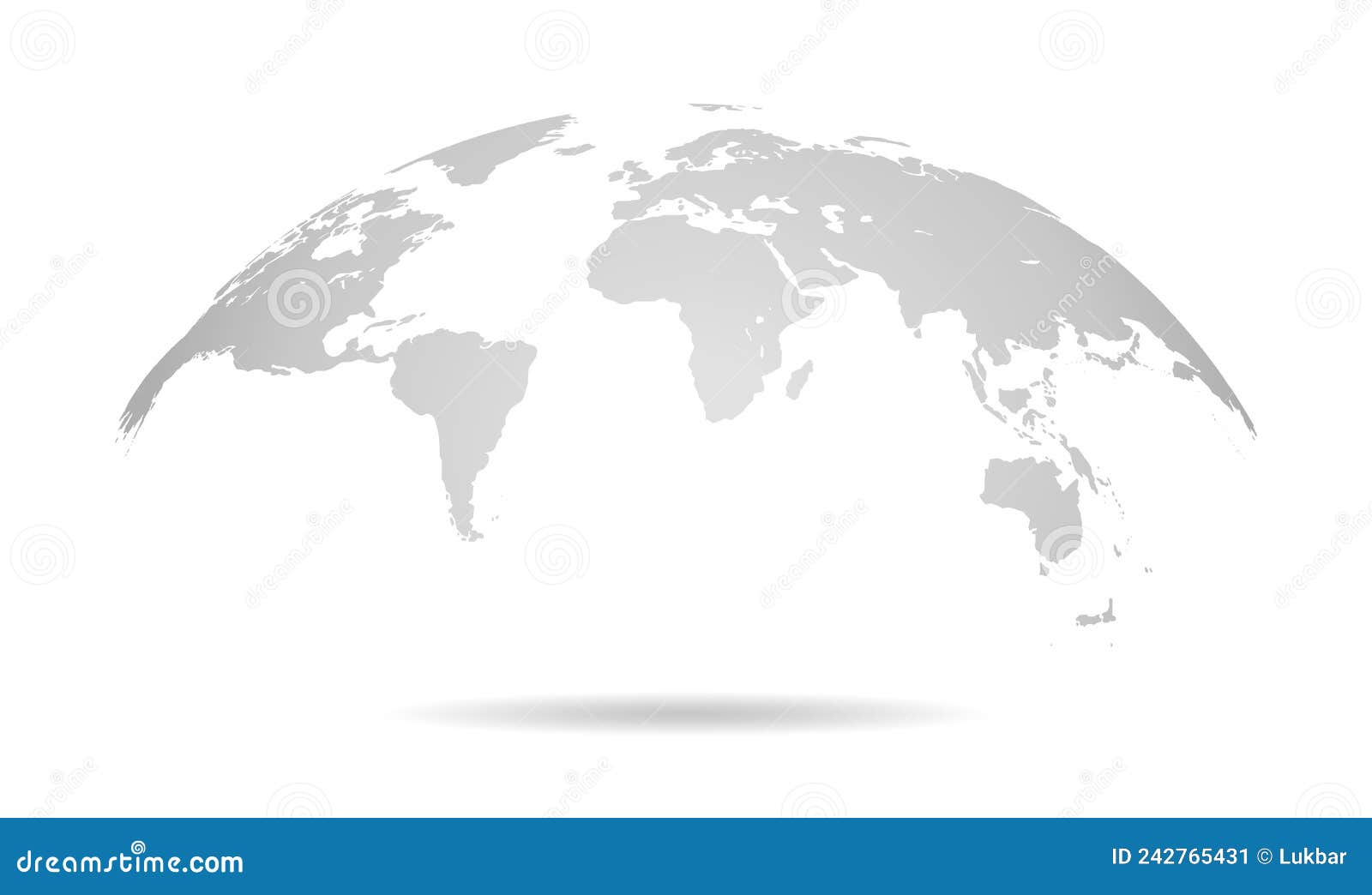 Gray 3d Curved World Map on White Background Stock Vector ...