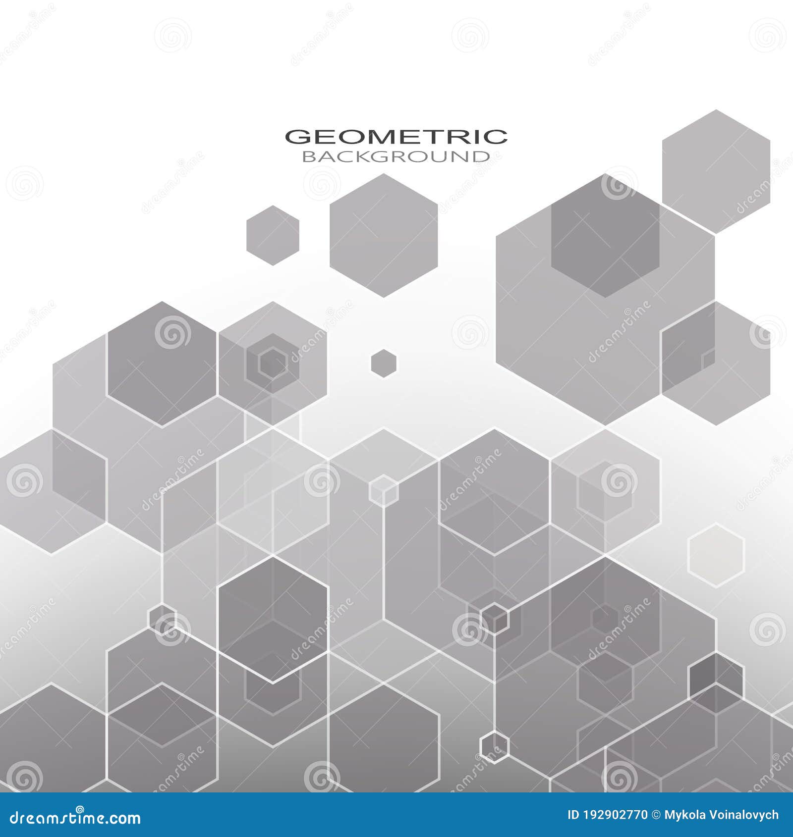 Gray Design Background Hexagon Pattern Vector Geometric Stock Vector ...