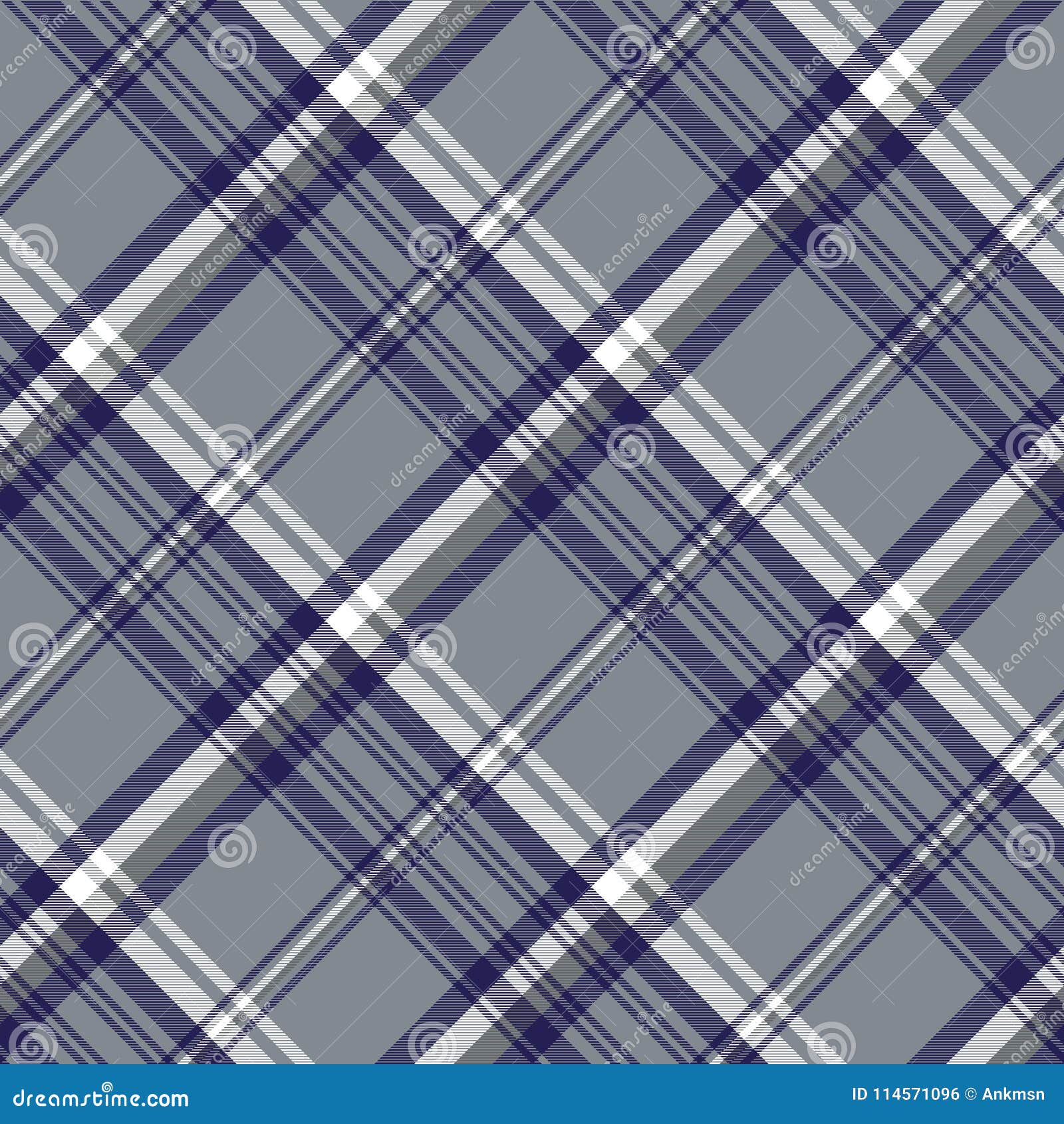 Gray Diagonal Plaid Seamless Pattern Stock Vector - Illustration of cloth, design: 114571096