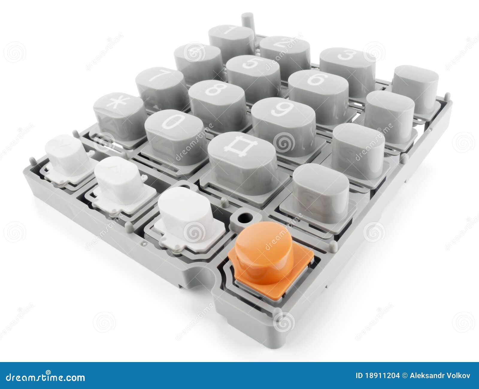 Gray digital buttons stock photo. Image of equipment - 18911204