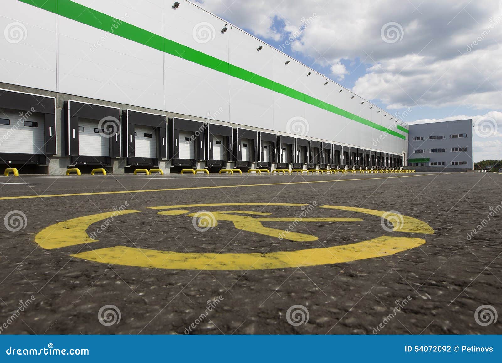 Gray Distribution Warehouse Building Stock Photo - Image of industrial ...