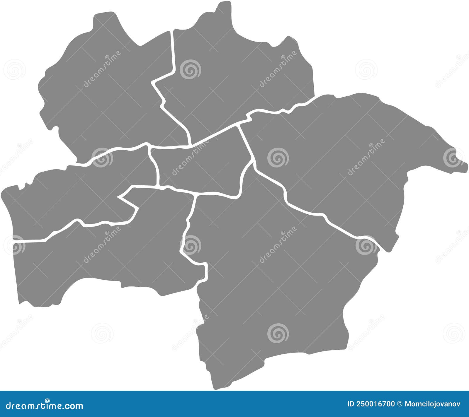 Gray Districts Map of HAMM, GERMANY Stock Vector - Illustration of ...