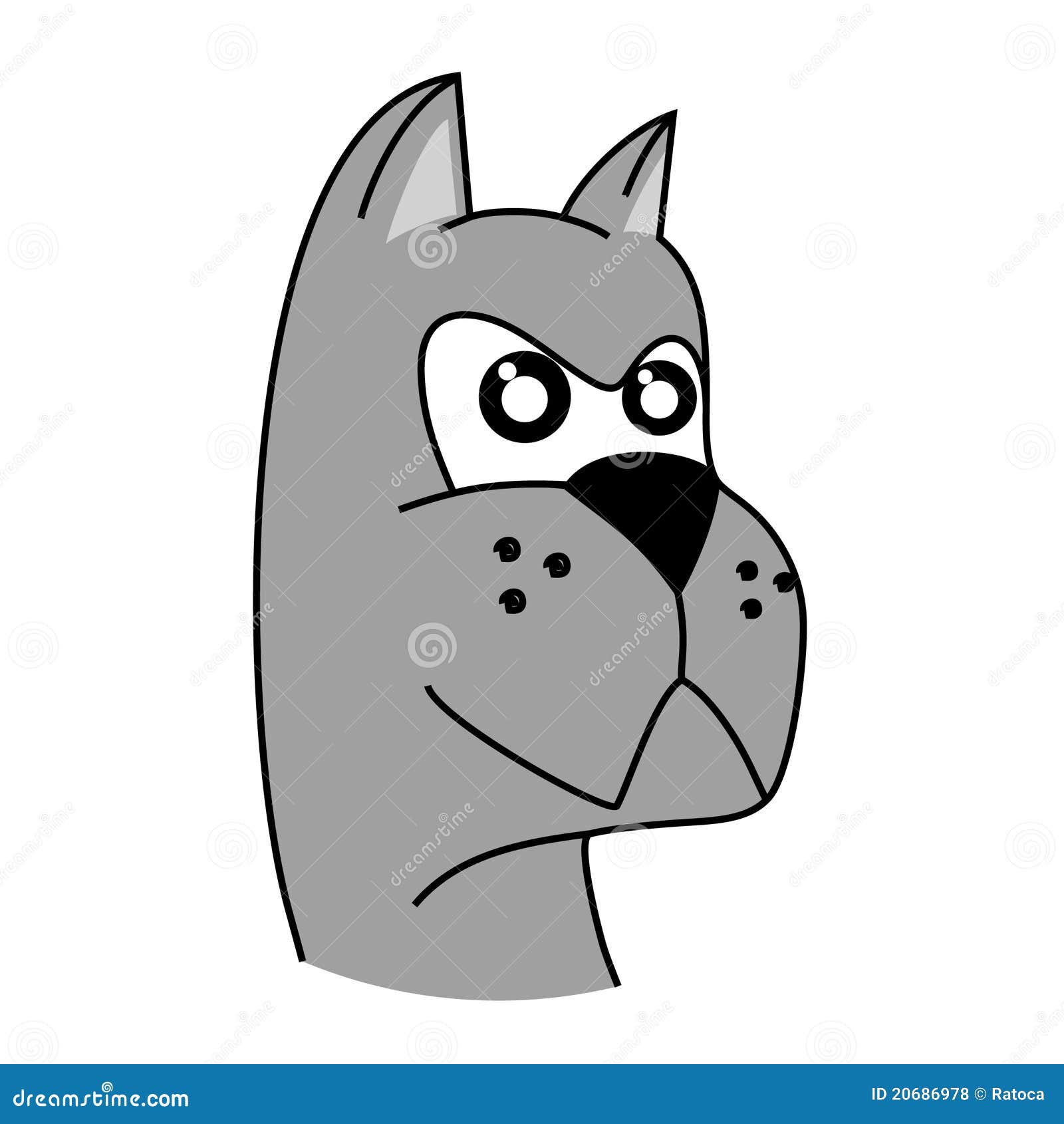 Gray dog stock vector. Illustration of barking, creative - 20686978