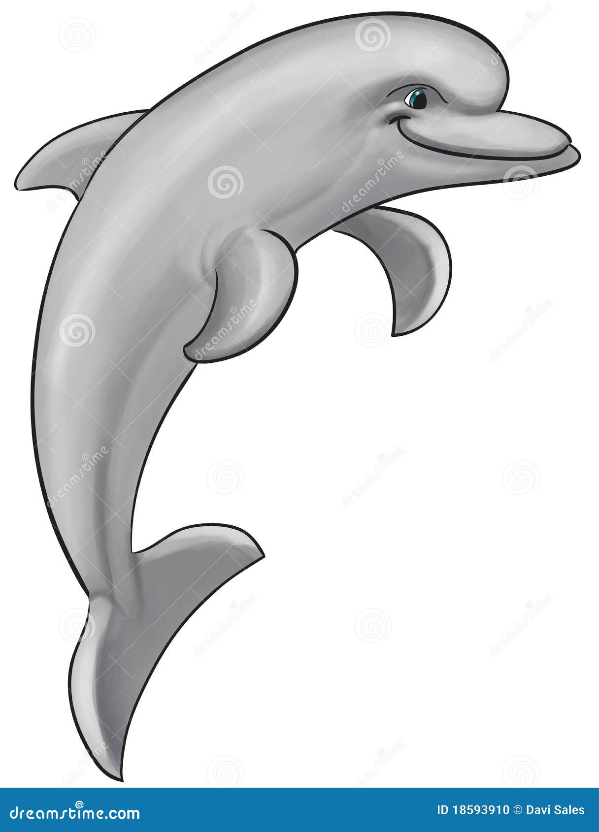 Gray dolphin stock illustration. Illustration of tank - 18593910