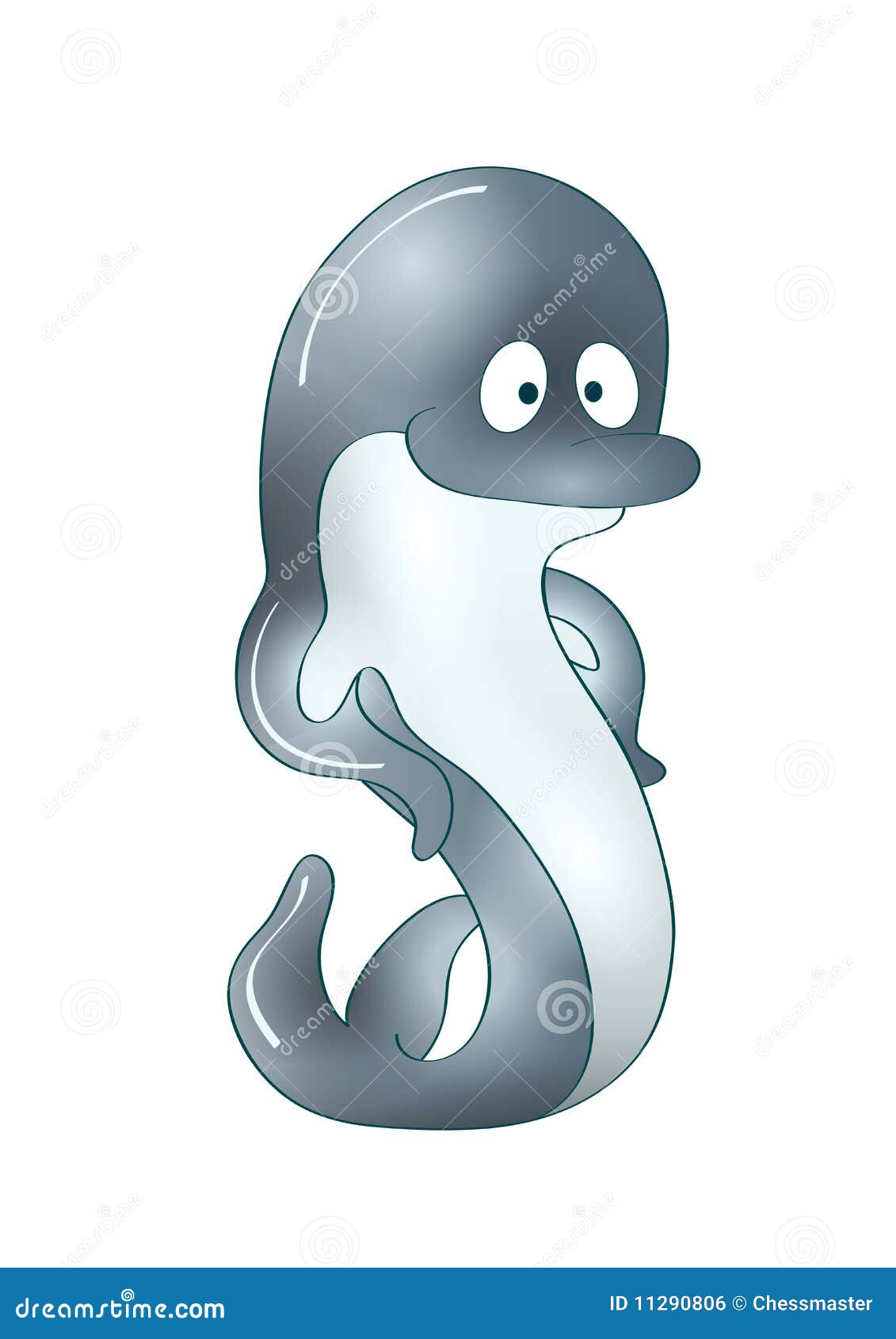 Dolphin Gray Color Animation Vector Illustration Logo | CartoonDealer ...