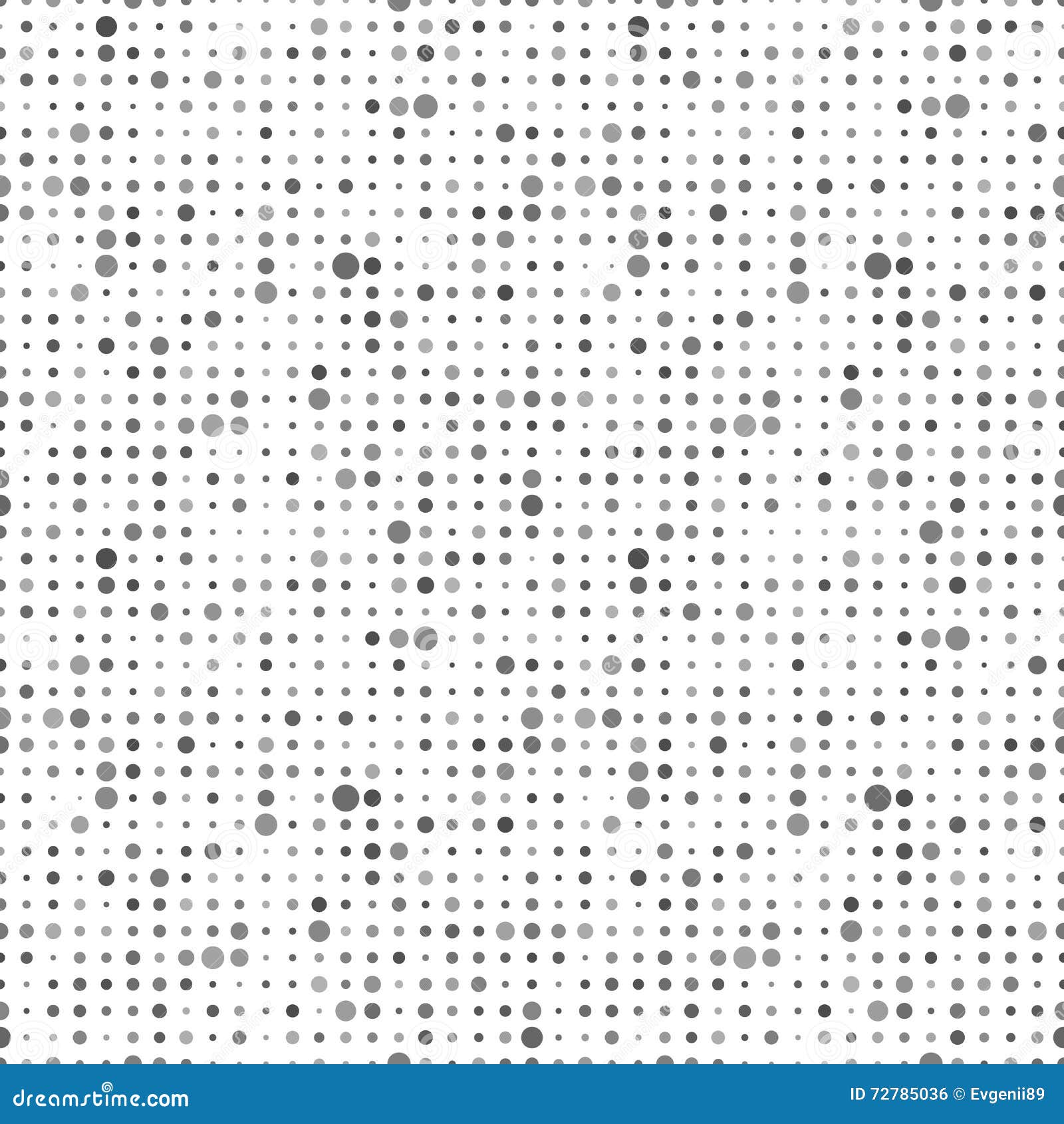 Gray Dots on White, Abstract Seamless Pattern Stock Illustration ...