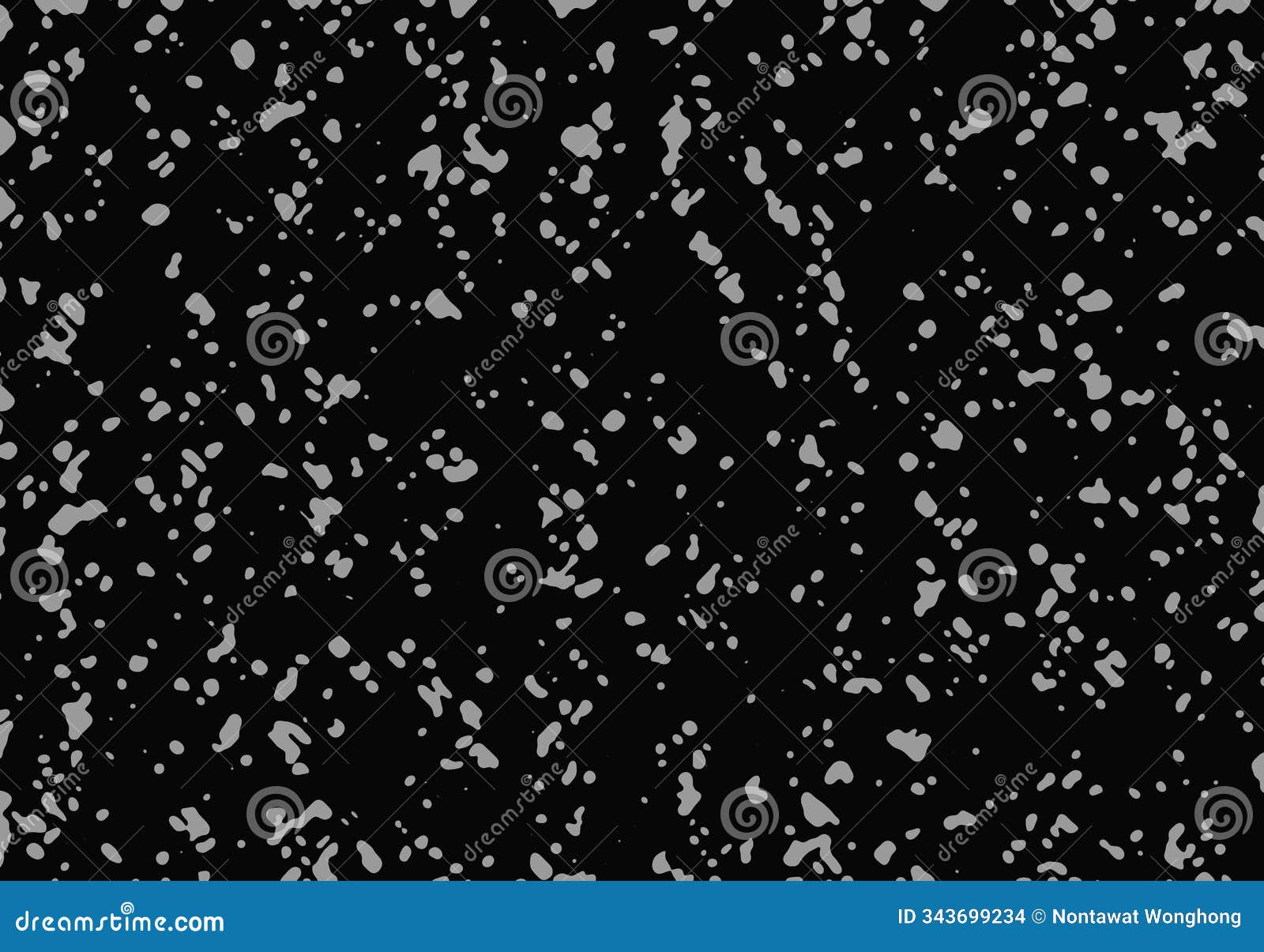 Gray Dotted Pattern Scattered on Black Background. Stock Illustration ...