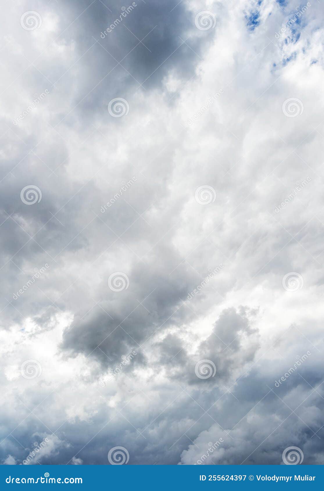 Gray Dramatic Clouds in the Sky, Vertical Format Stock Image - Image of ...