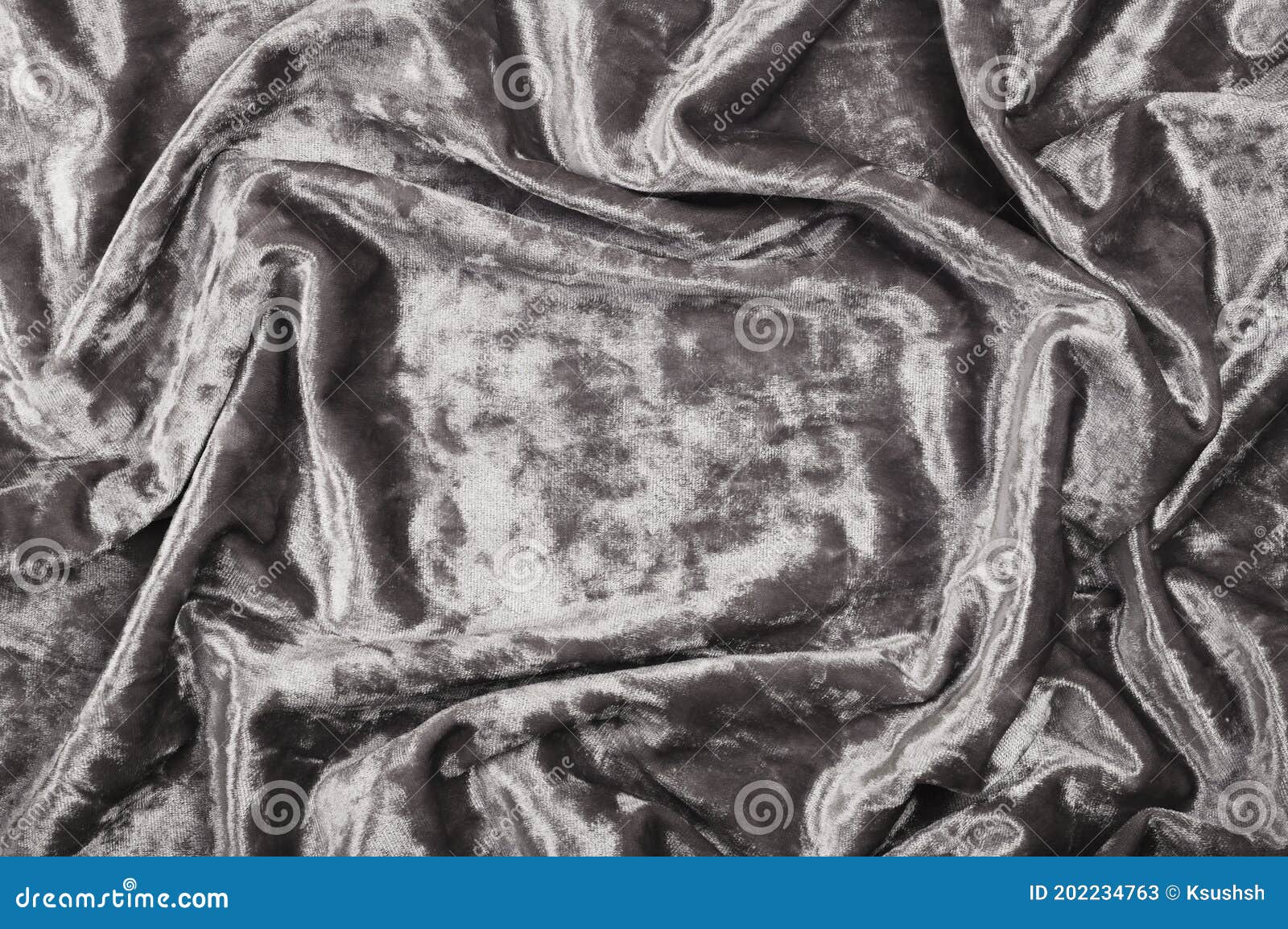 Gray Draped Velvet Textile with Flat Space Stock Image - Image of ...