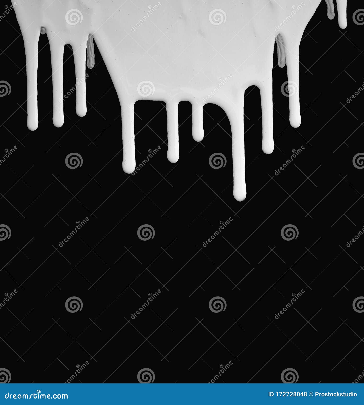 Gray Dripping Paint on Black Background, Copy Space for Text Stock ...