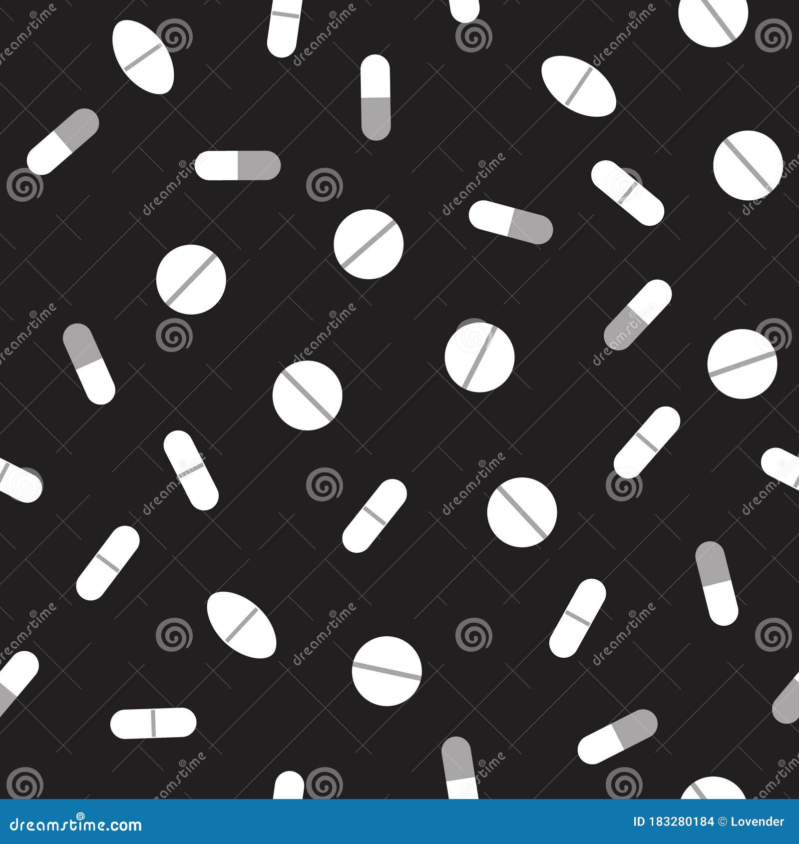 Gray Drug Pattern. Seamless Vector Background Stock Vector ...
