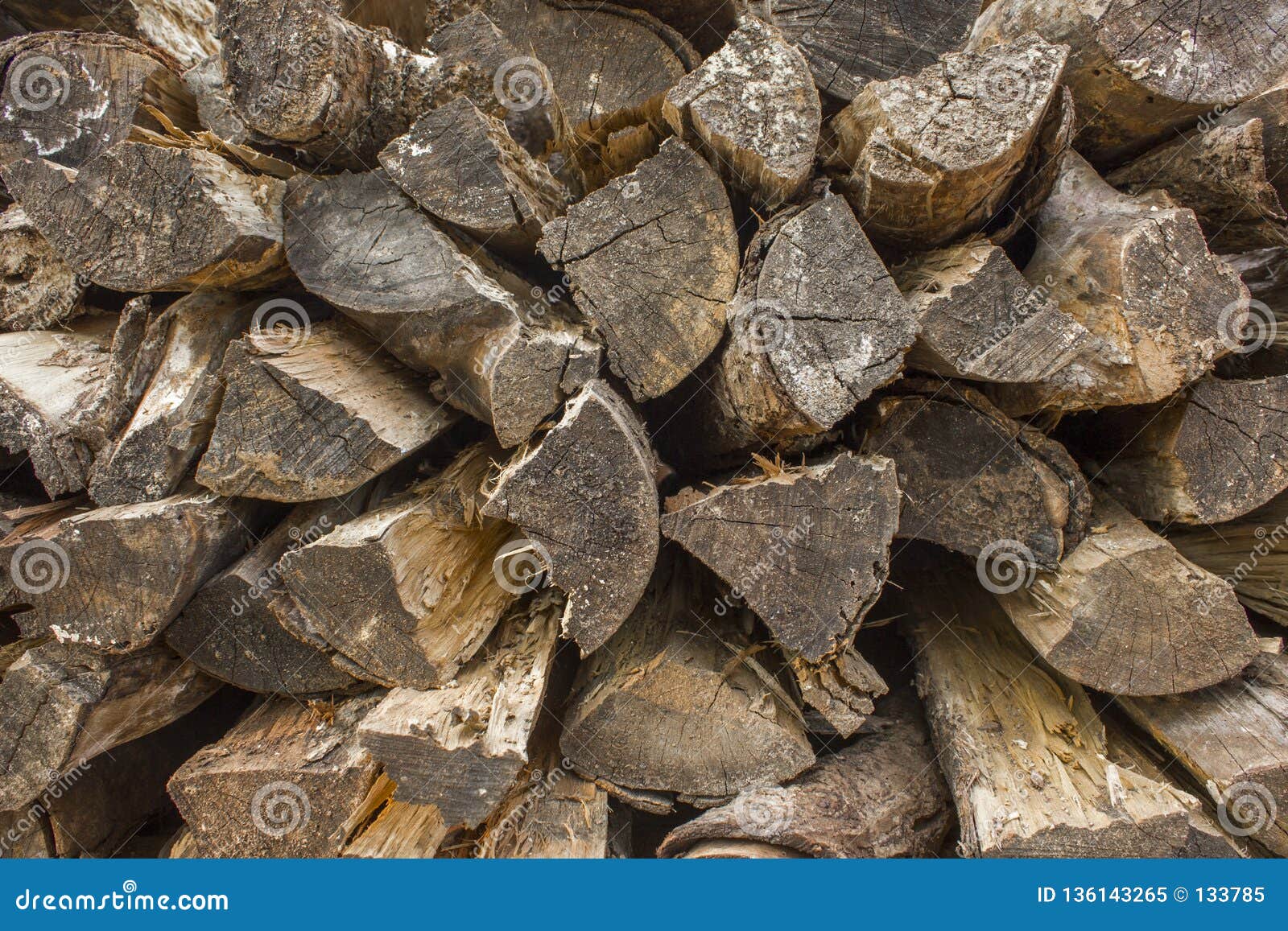 A Gray Dry Logs of Firewood in the Stack. Natural Surface Texture Stock ...