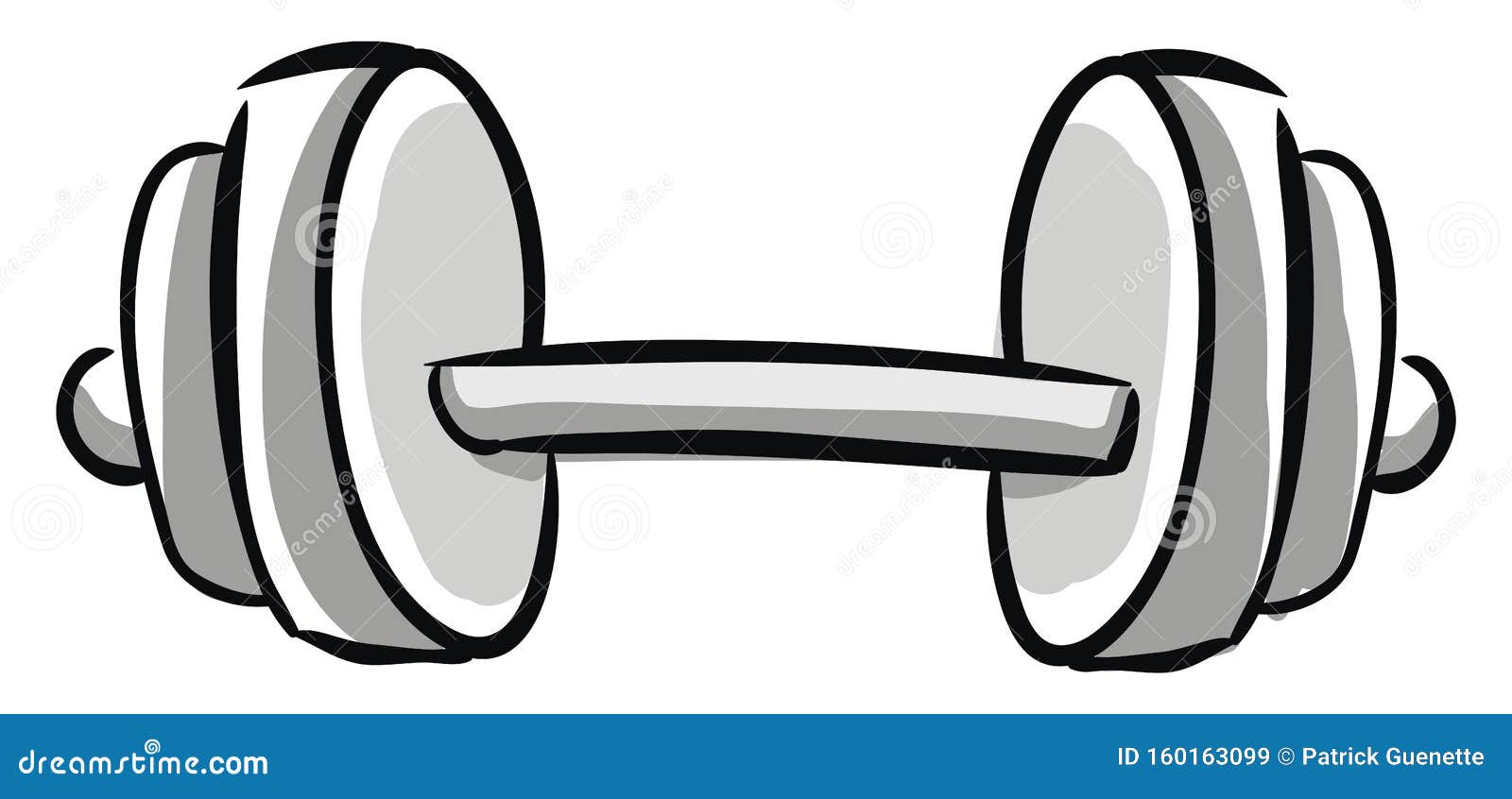 Gray Dumbbell, Vector or Color Illustration Stock Vector - Illustration ...