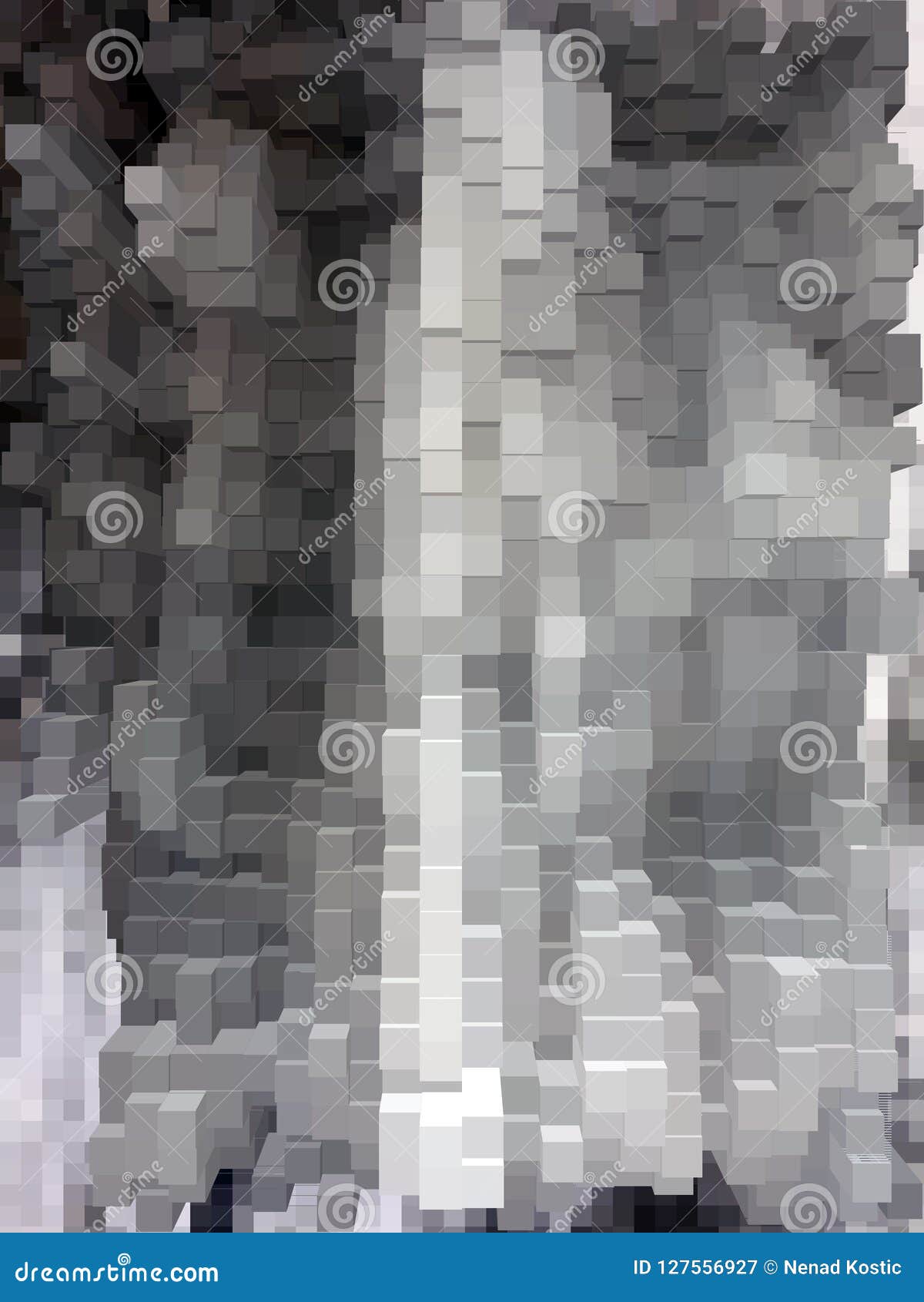 Gray Dynamic Cubes Structure. Stock Illustration - Illustration of gold ...