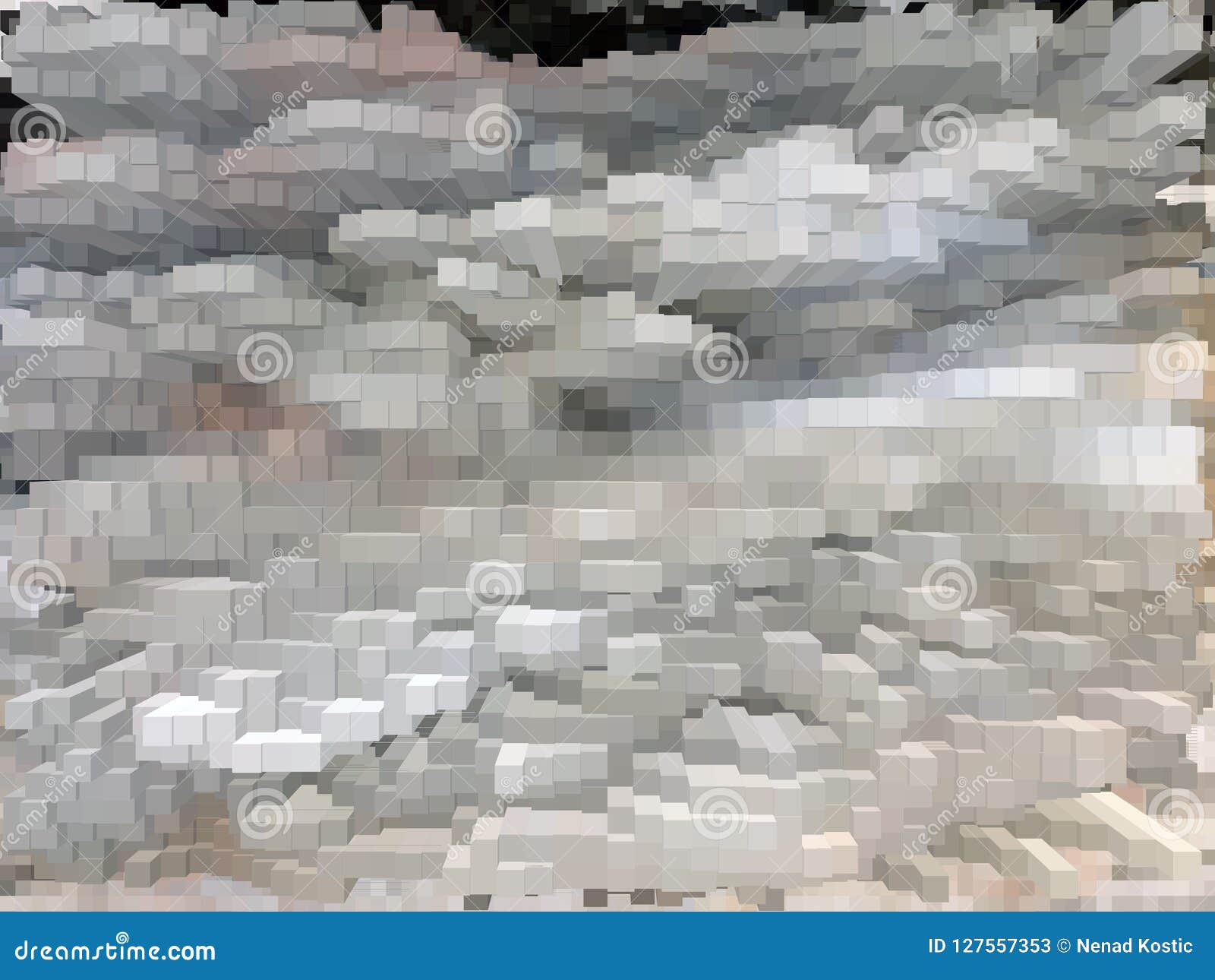 Gray Dynamic Cubes Structure. Stock Illustration - Illustration of ...