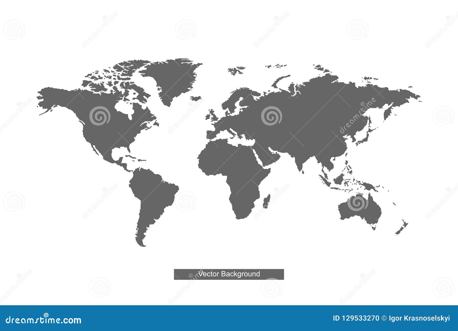 Gray Earth Map De Kaart Van De Wereld De Vector Van De Woldkaart Vector ...