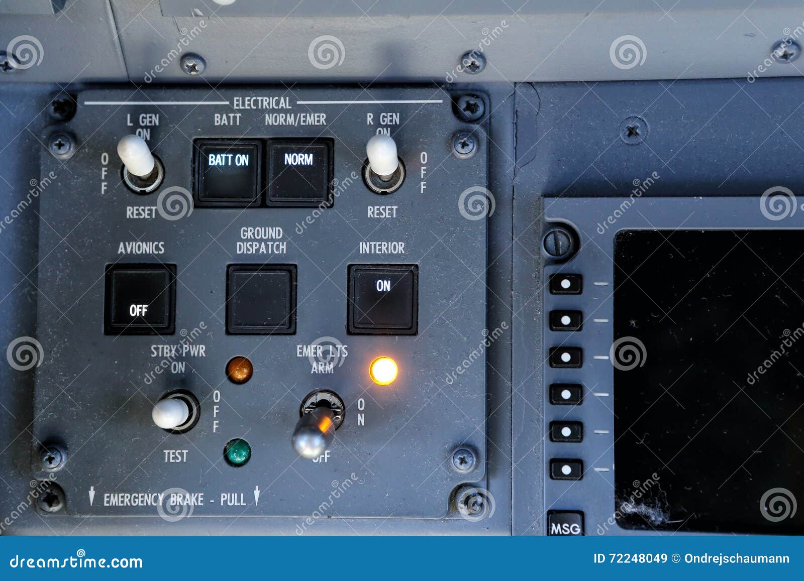 Aircraft Electrical System Displayed On White Background In Aircraft ...