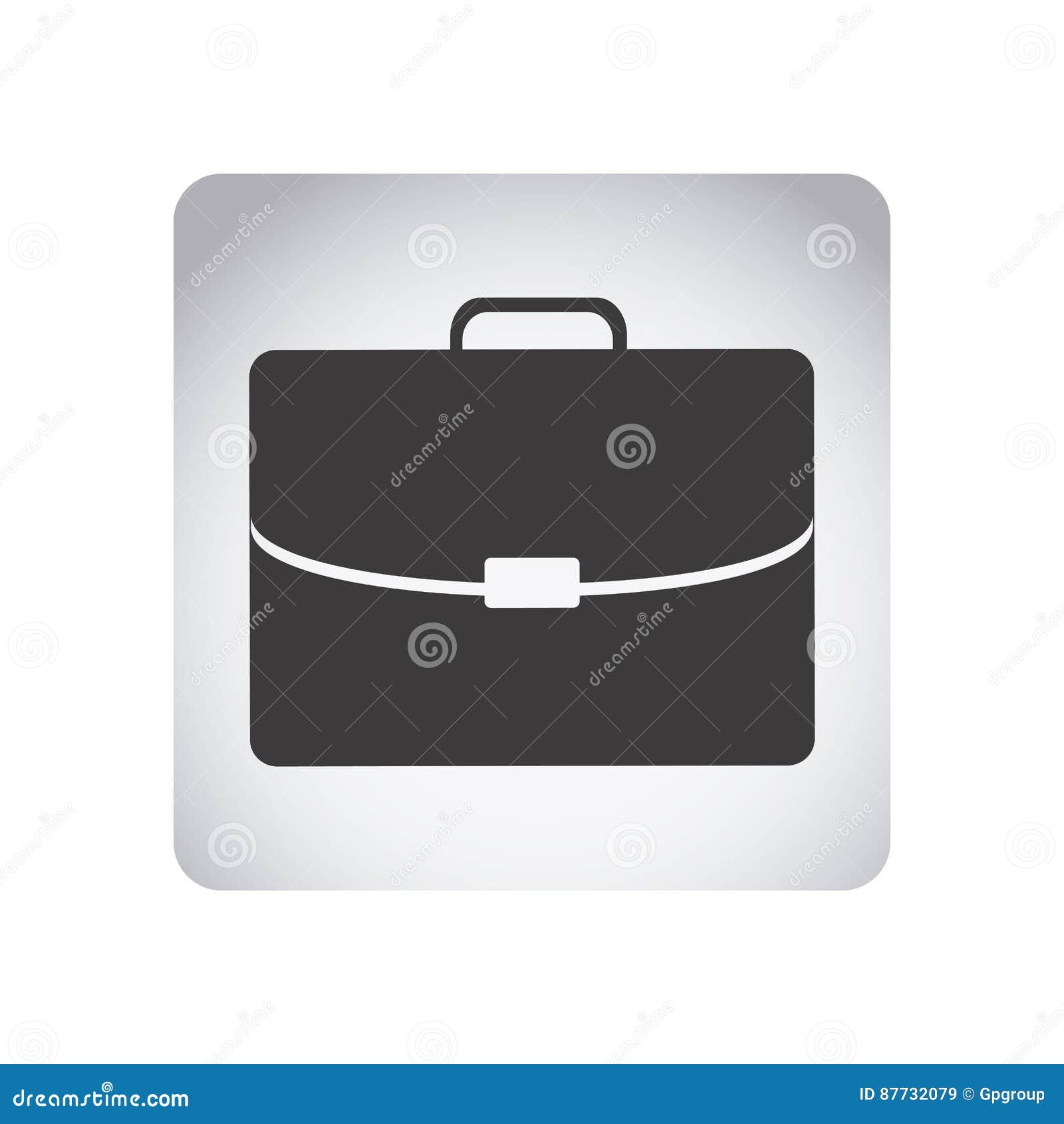 Gray emblem suitcase icon stock illustration. Illustration of plane ...