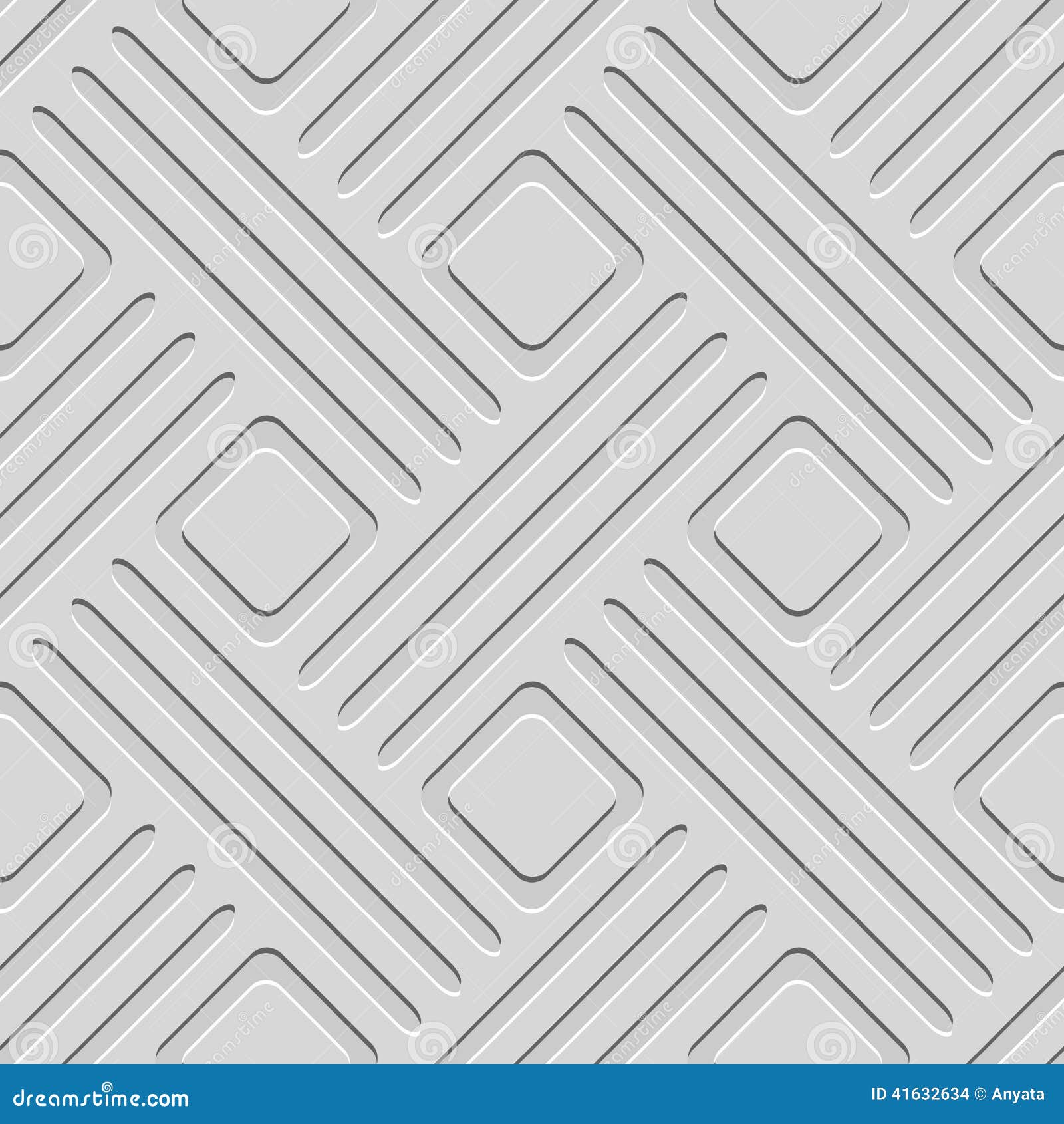 Gray Embossed Lines and Squares Seamless Stock Vector - Illustration of ...