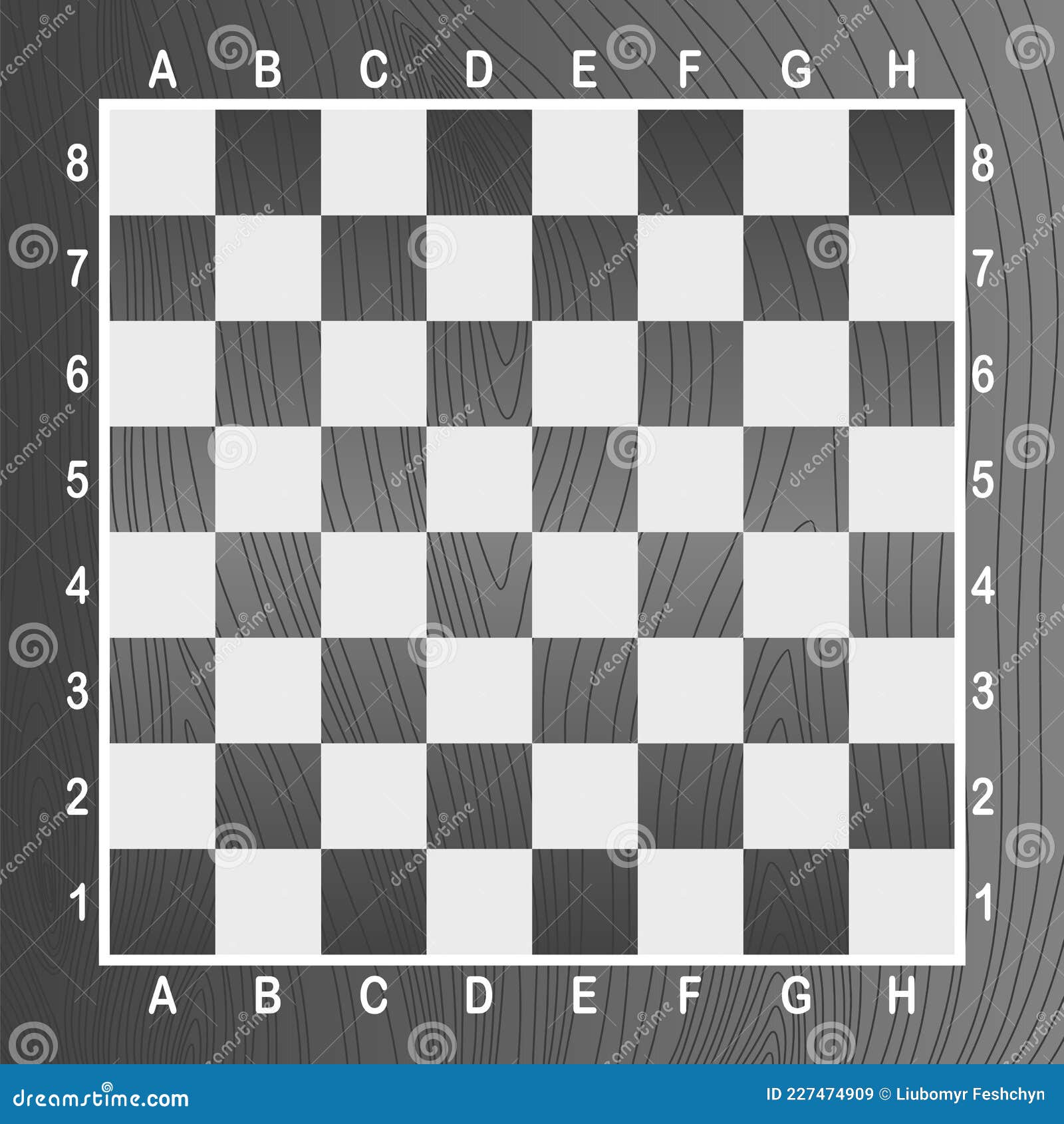 Gray Empty Chess Board. Concept of Graphic Vector Illustration Stock ...