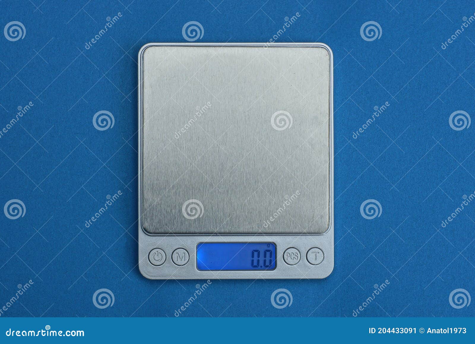 Gray Empty Scales with Electronic Display Stock Image - Image of ...