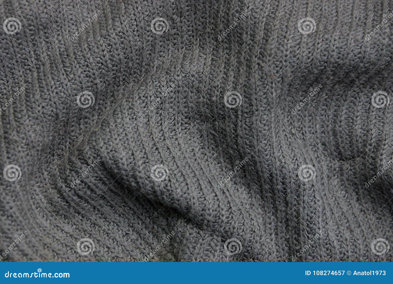 Gray Fabric Texture of Crumpled Woolen Cloth Clothes Stock Image ...