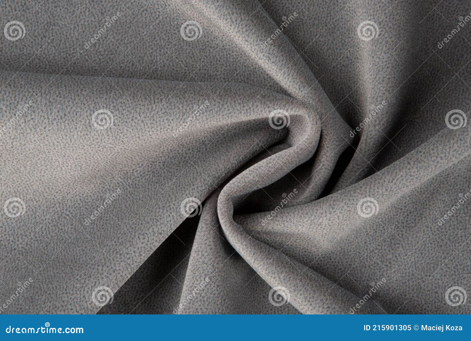 Gray Fabric Texture - Close-up of a Piece of Crushed and Twisted Gray ...