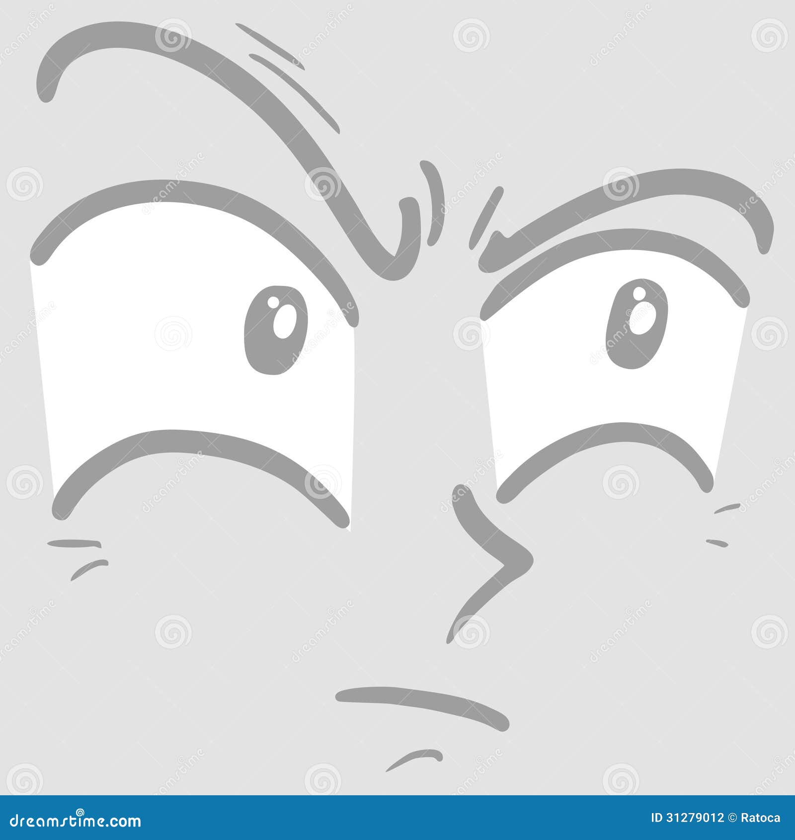 Gray face stock vector. Illustration of character, peace - 31279012