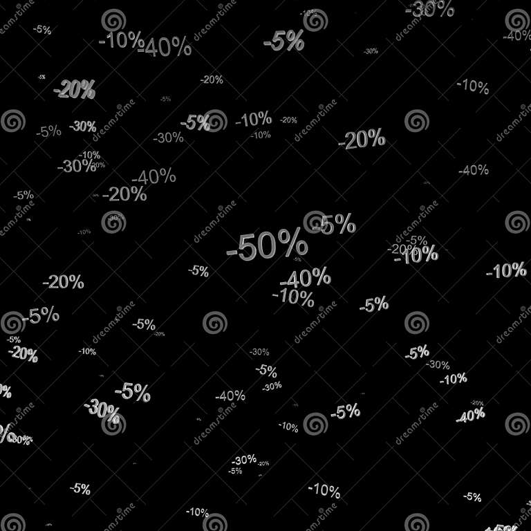 Gray Figures with Per Cent Sign in Front of Black Stock Illustration ...