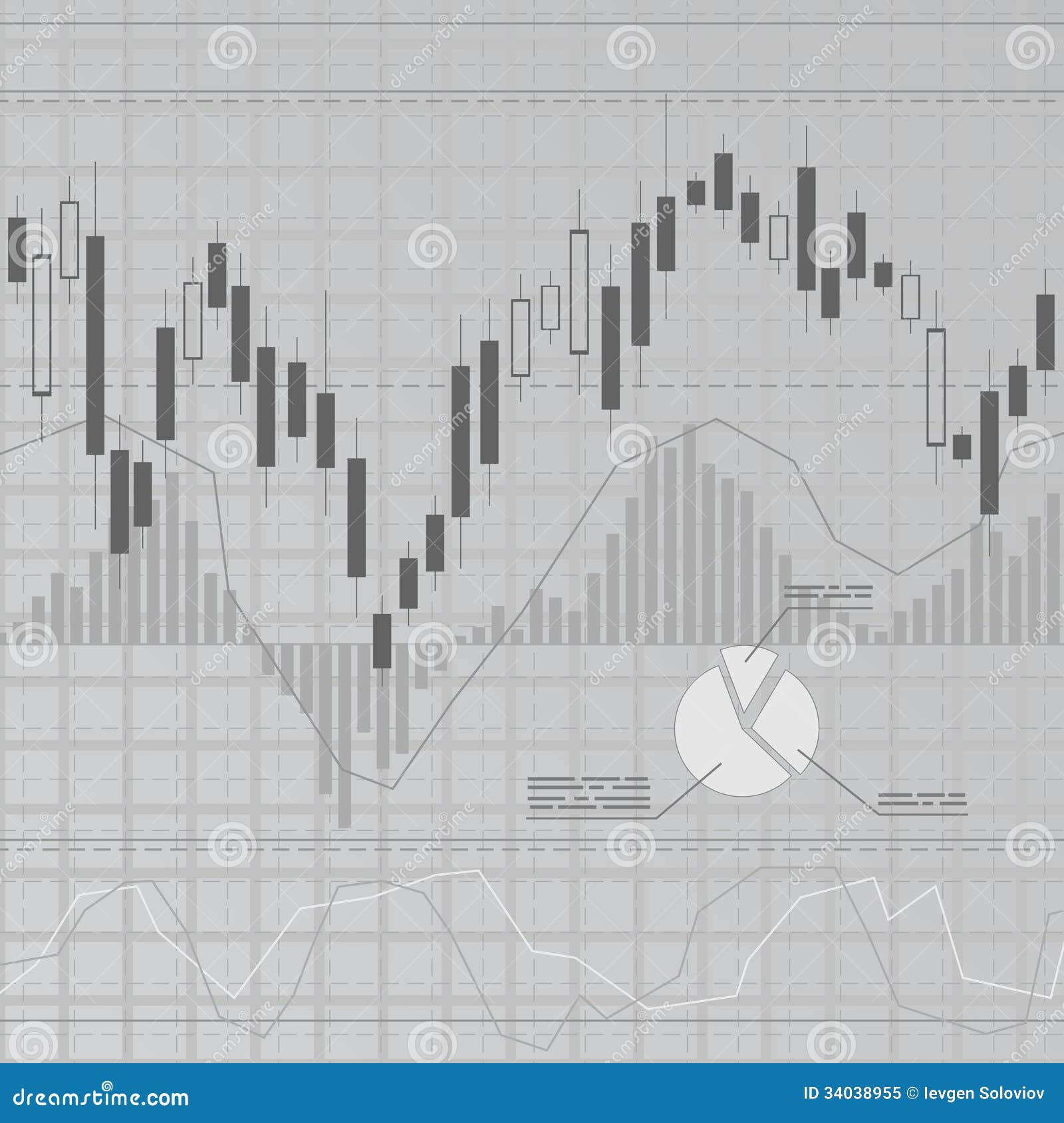 Gray finance background stock vector. Illustration of chart - 34038955