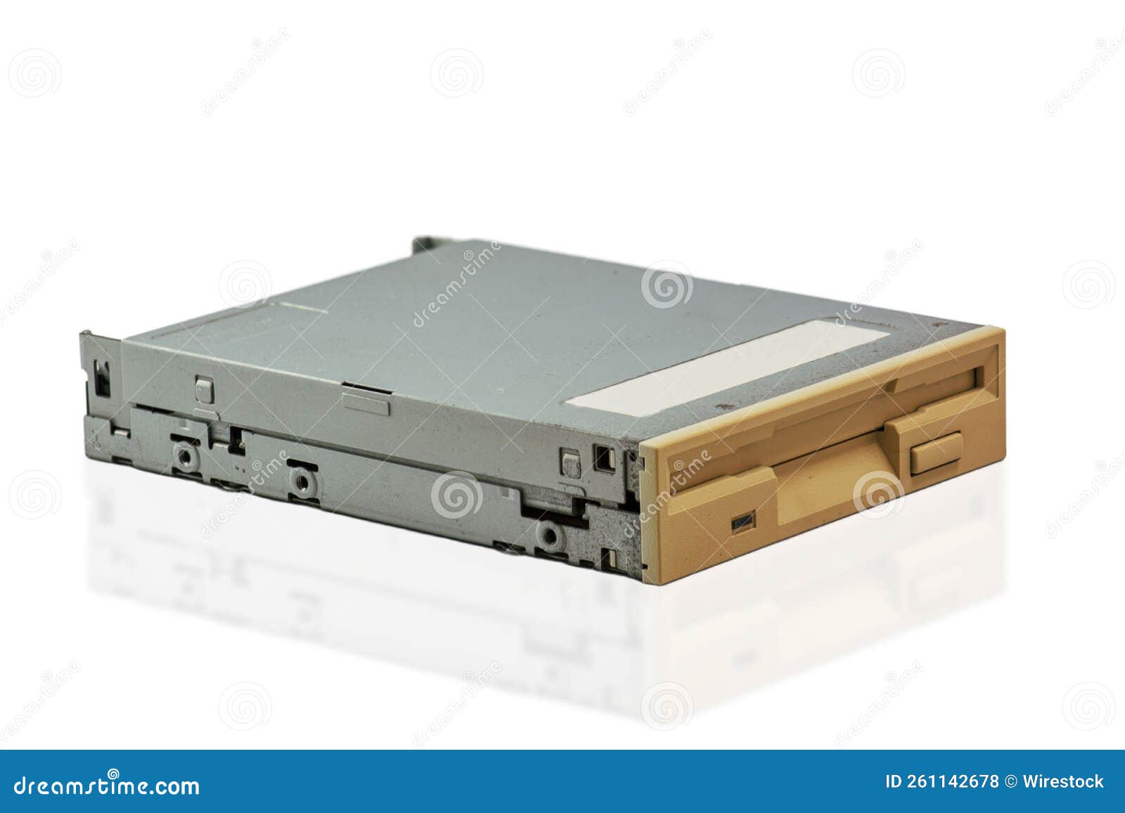 Gray Floppy Disk Drive 3.5 Inch Isolated on a White Background Stock ...