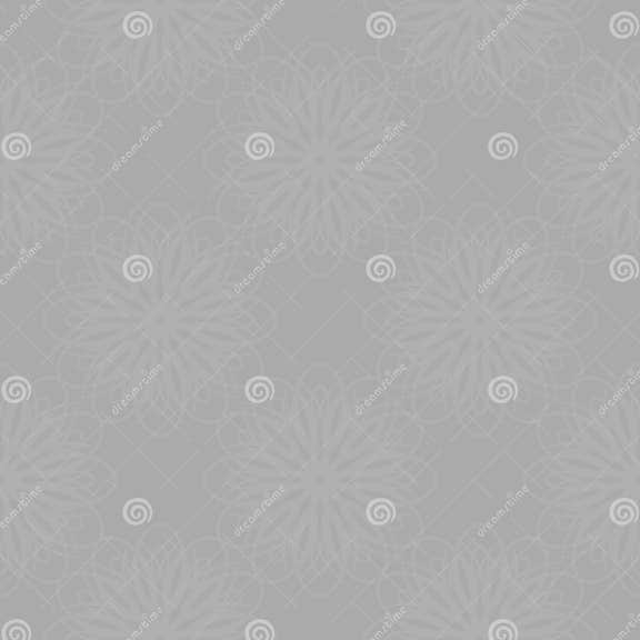 Gray Floral Motif Pattern. Seamless Background with Stylized Flowers ...